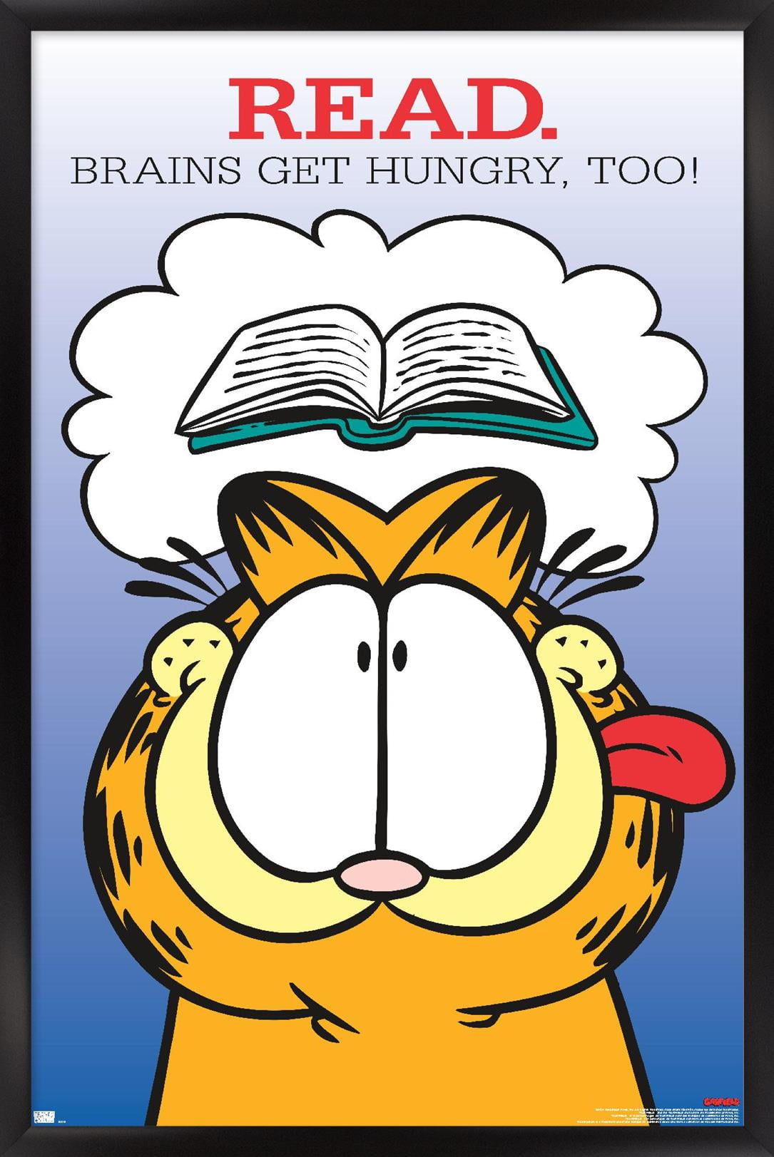 Garfield - Read Wall Poster, 22.375" x 34" Framed - Walmart.com
