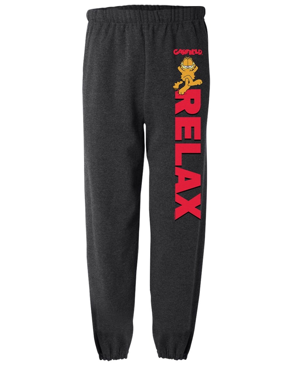 Garfield Relax Like Garfield Mens Jogger Sweatpants, Charcoal, Small ...
