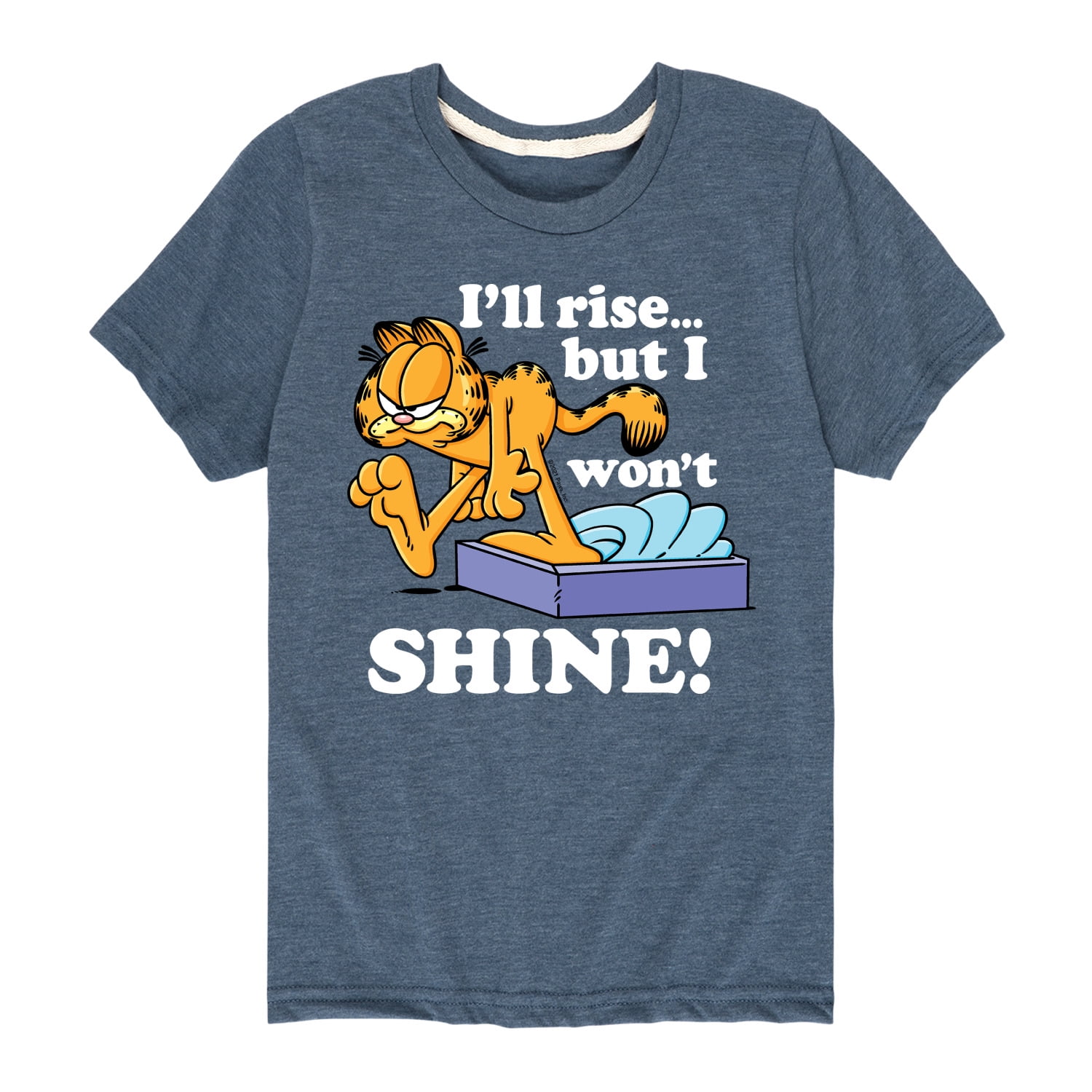 Garfield - Rise But Won't Shine - Toddler And Youth Short Sleeve ...