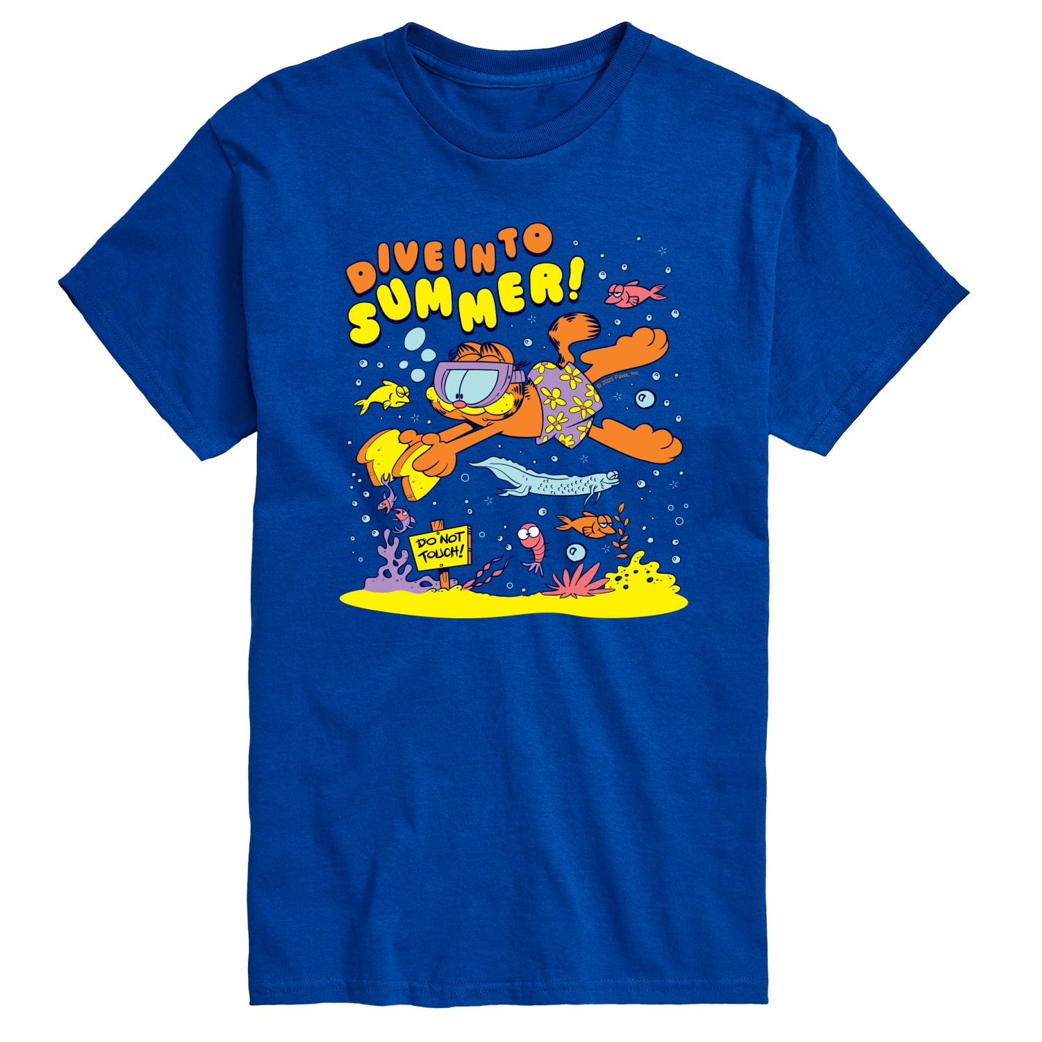 Garfield - Scuba Garf - Men's Short Sleeve Graphic T-Shirt - Walmart.com