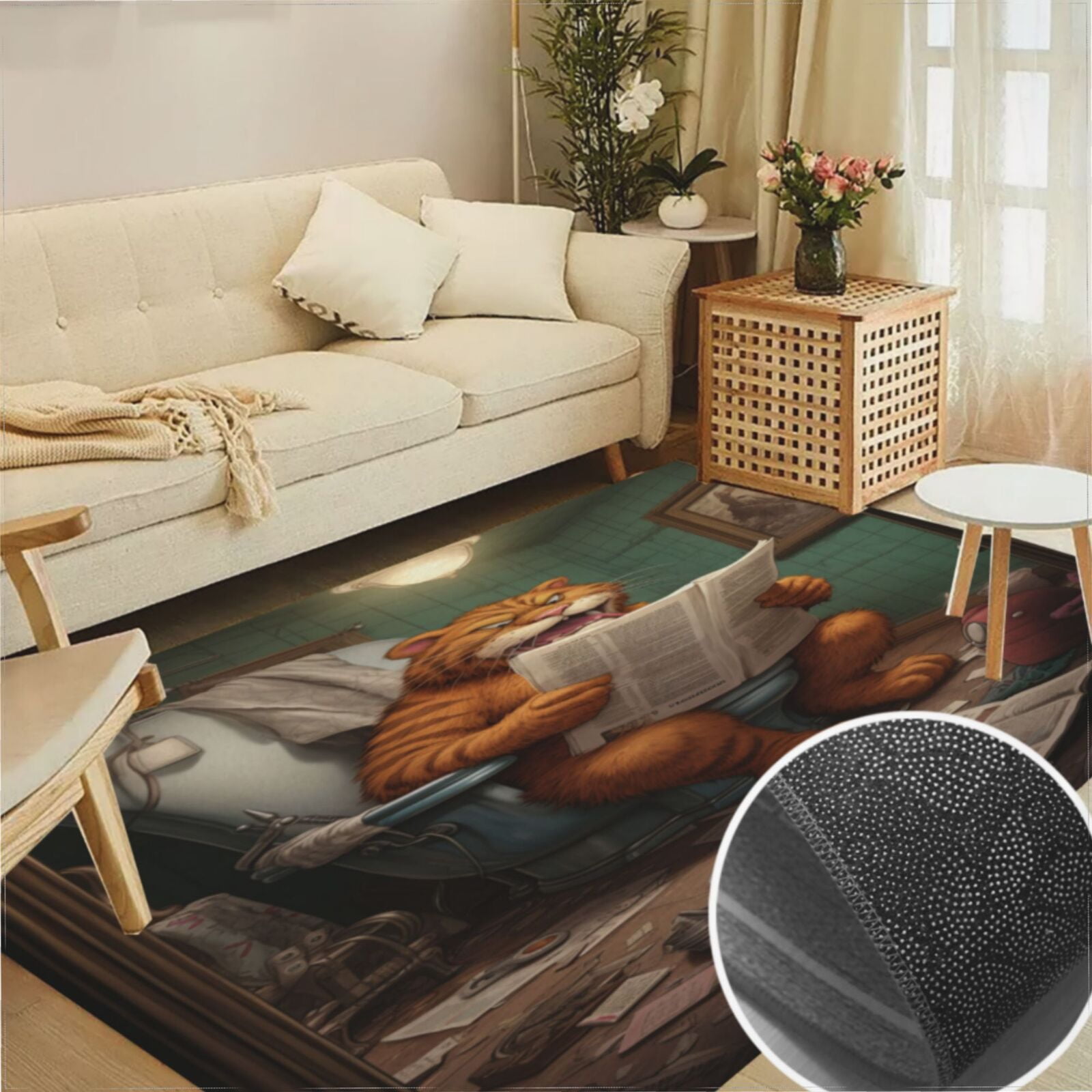 Garfield Sits On The Toilet Reading The Newspaper (4) Adult Home Decor ...