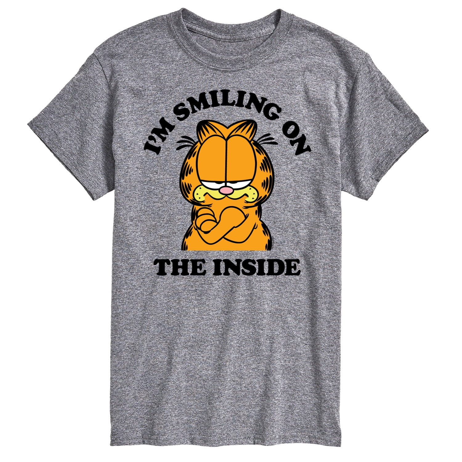Garfield - Smiling On The Inside - Men's Short Sleeve Graphic T-Shirt ...