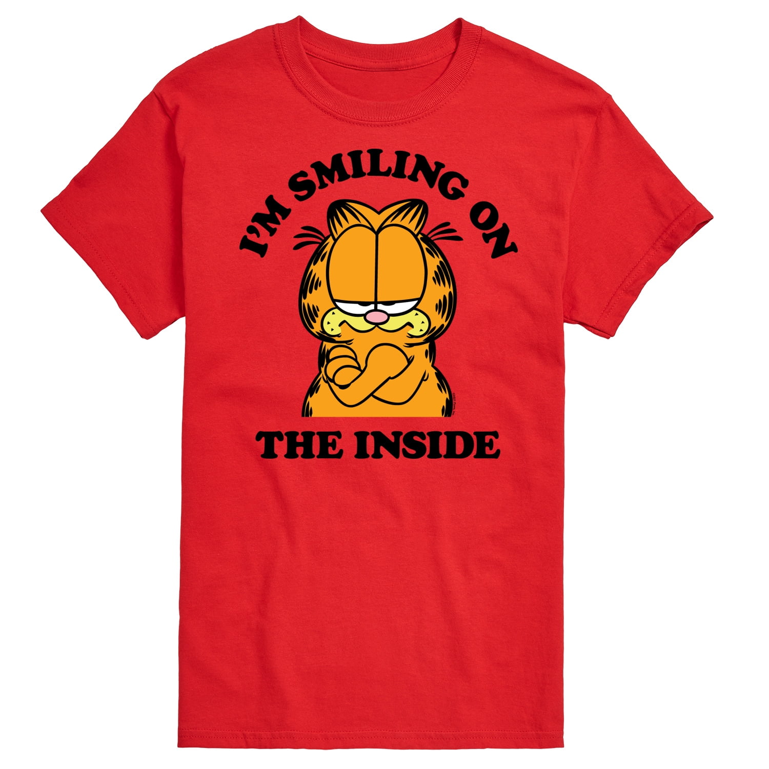 Garfield - Smiling On The Inside - Men's Short Sleeve Graphic T-Shirt ...