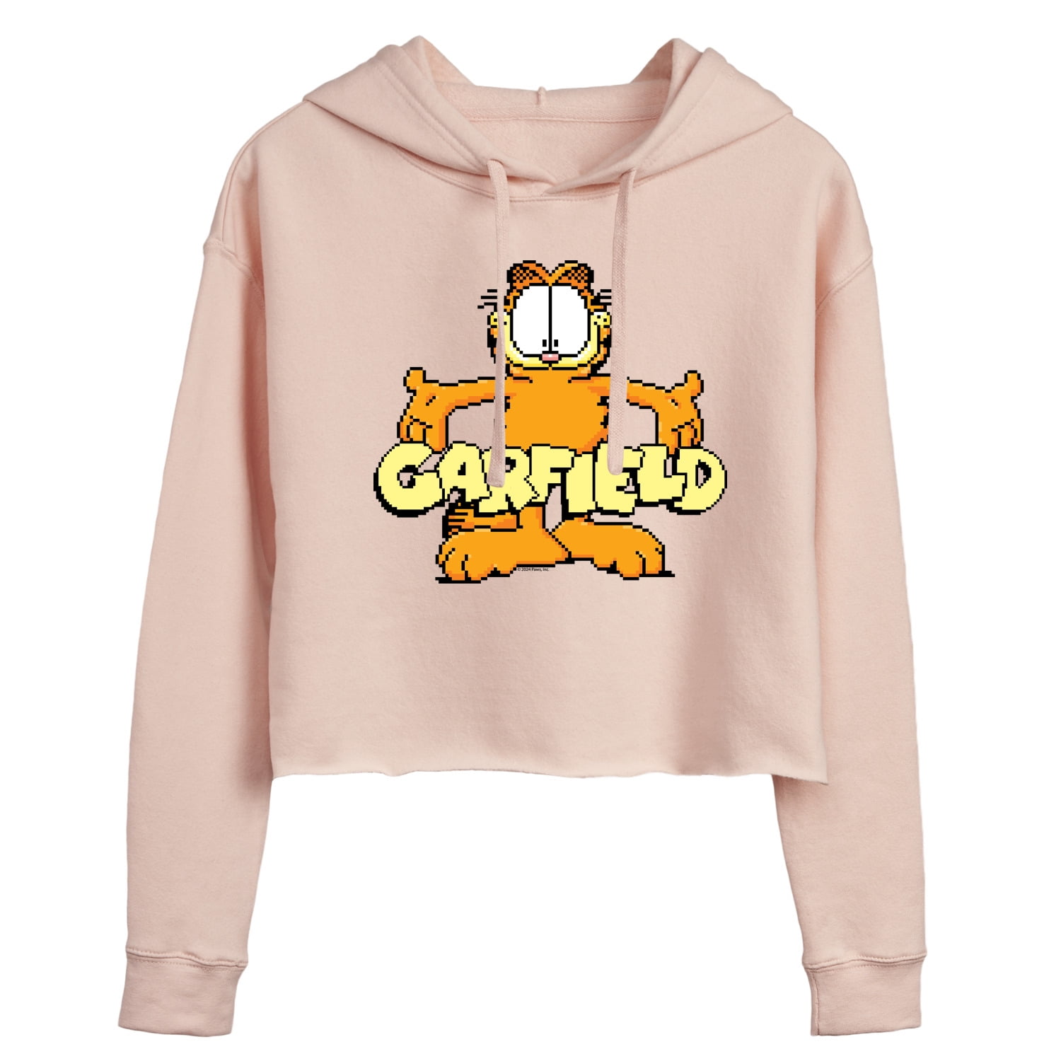 Garfield - Standing Logo - Juniors Cropped Pullover Hoodie - Walmart.com