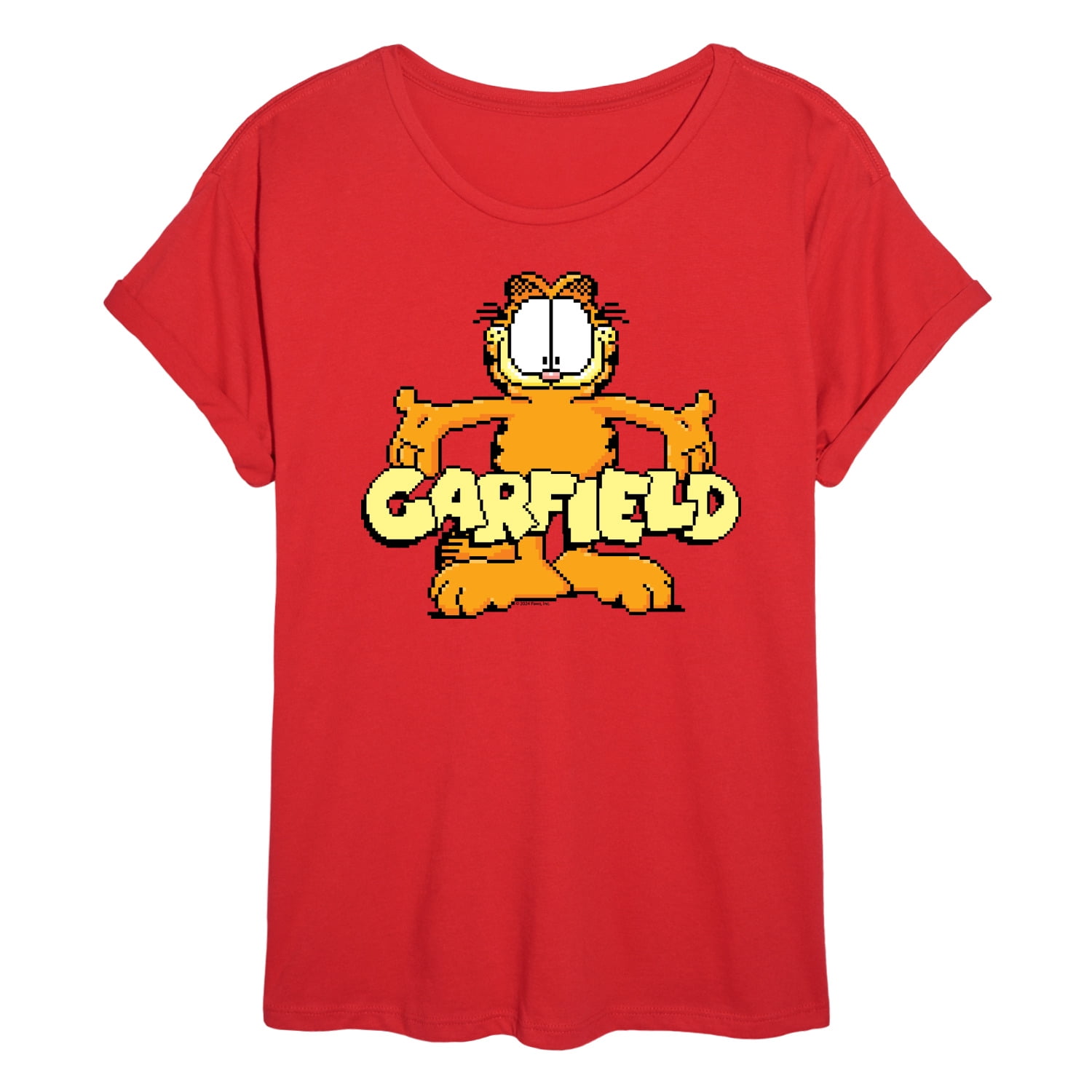Garfield - Standing Logo - Juniors Ideal Flowy Muscle T-Shirt - Walmart.com