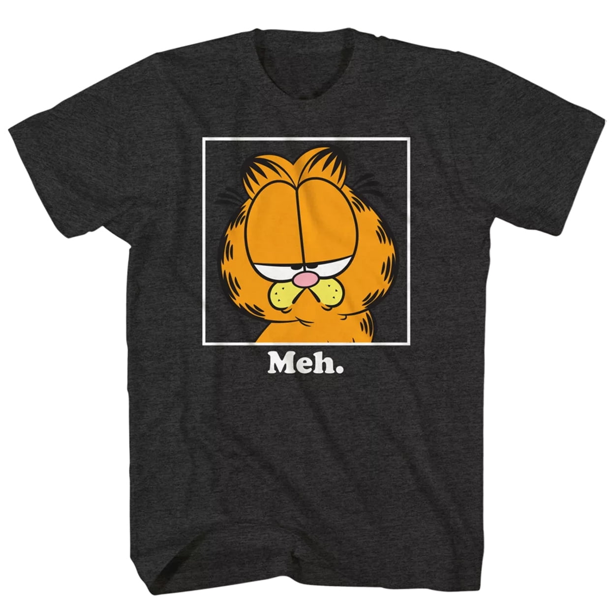 Garfield T-Shirt Men's Meh Expression Character Design Tee - Walmart.com