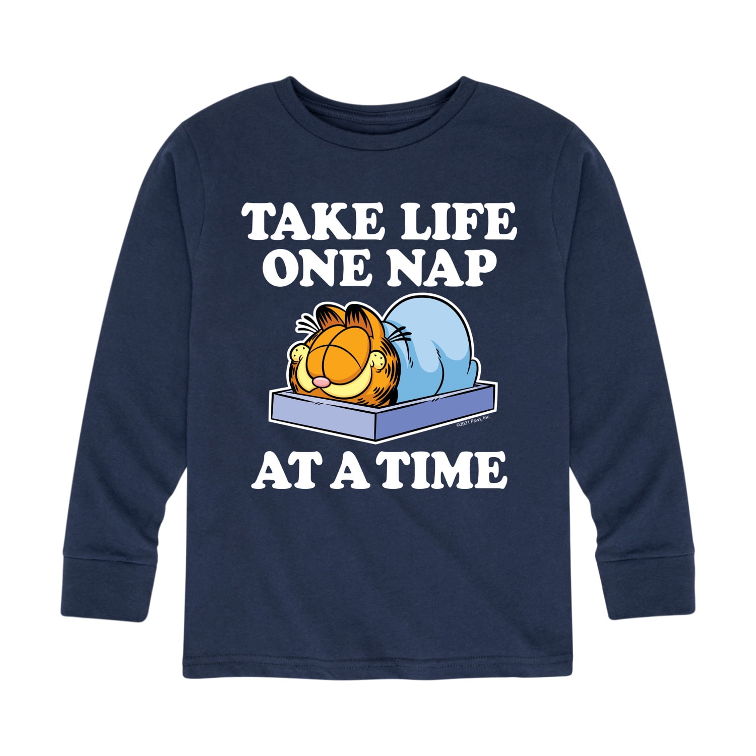 Garfield - Take Life One Nap - Toddler And Youth Long Sleeve Graphic T ...