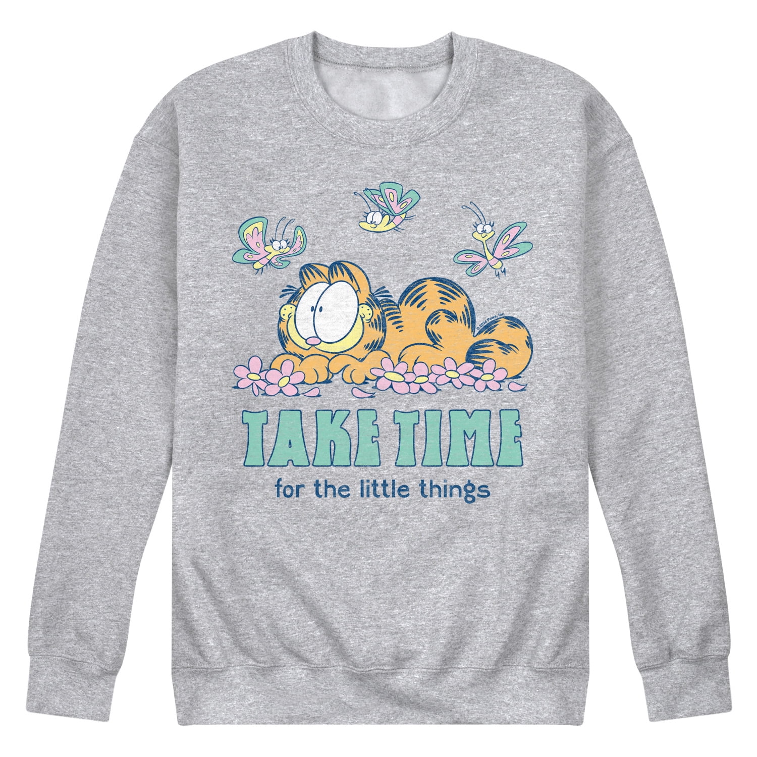 Garfield - Take Time Little Things - Men's Crew Fleece - Walmart.com