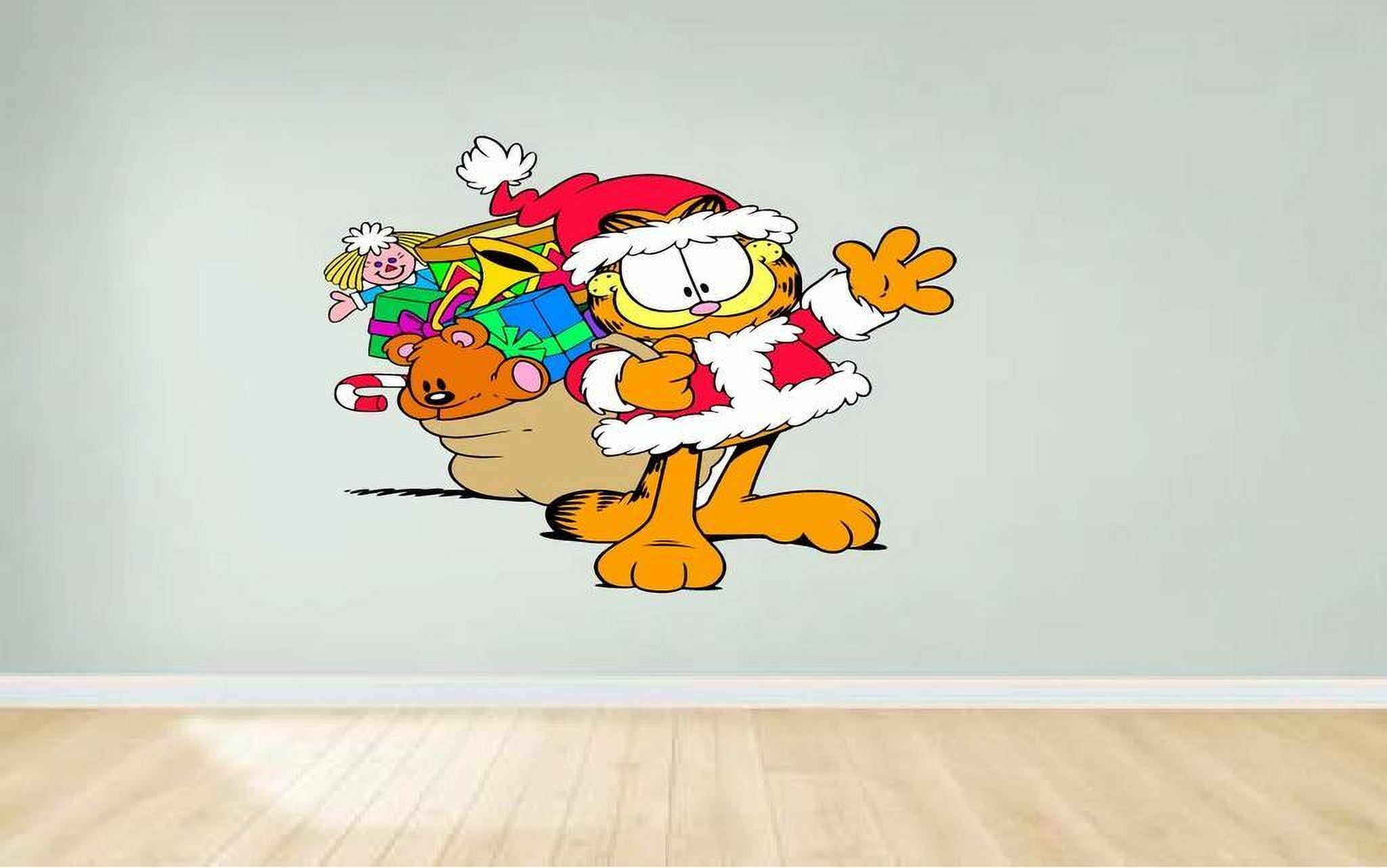 Garfield The Cat Christmas Special Cartoon Character Wall Art Sticker ...