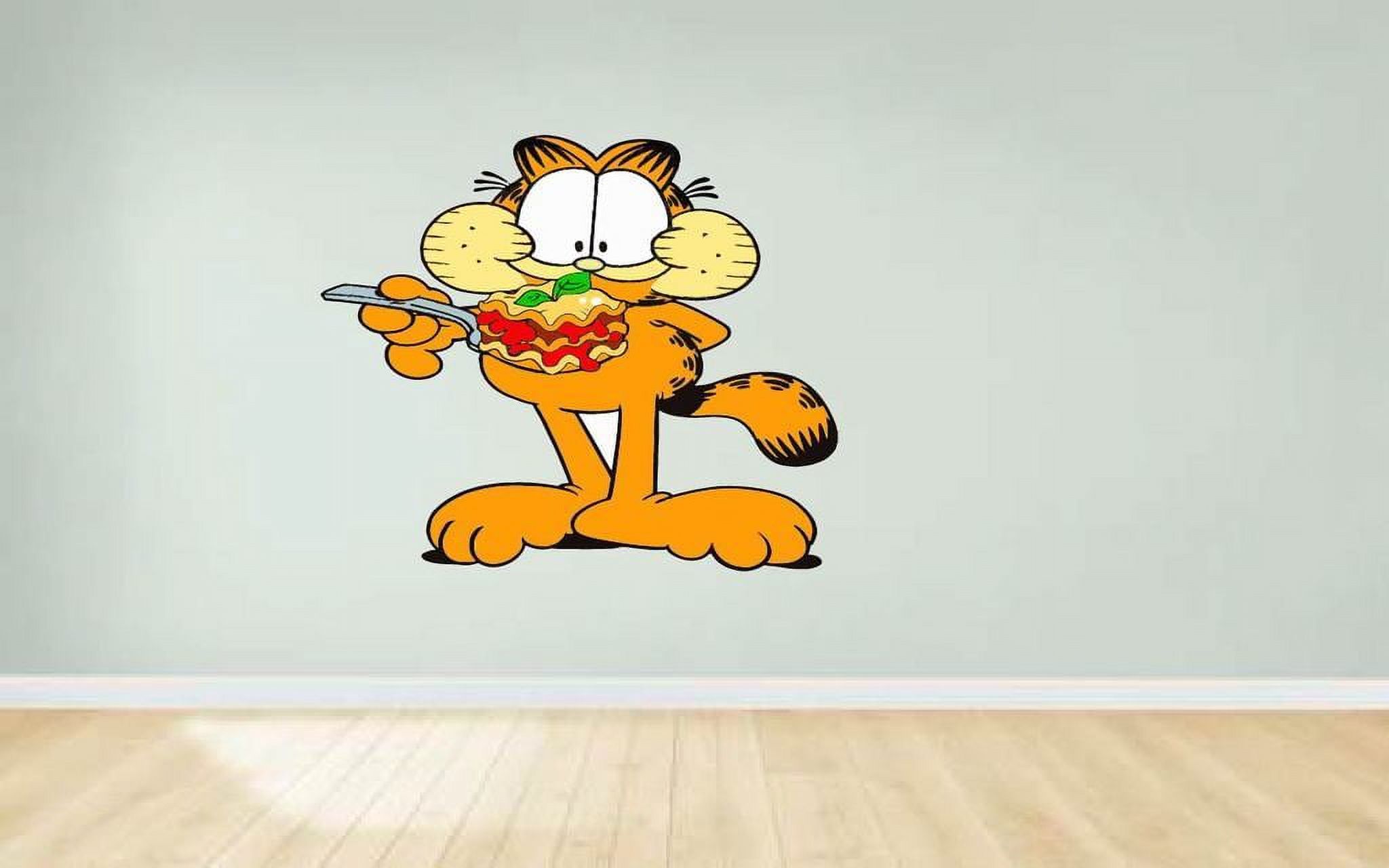 Garfield The Cat Party with Bear Cartoon Character Wall Art Sticker ...