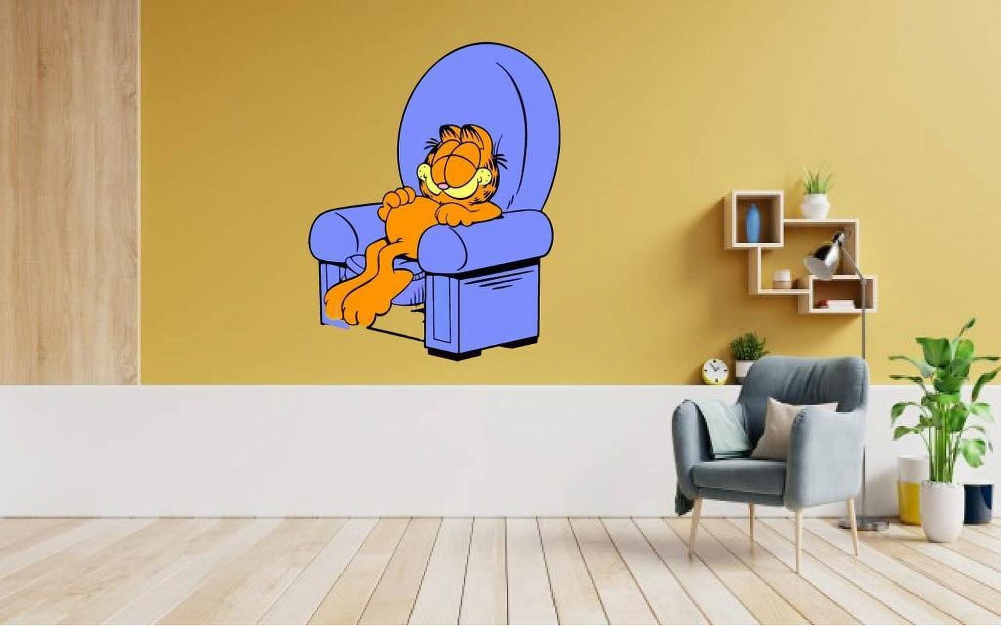 Garfield The Cat Sitting In The Couch Cartoon Character Wall Art ...