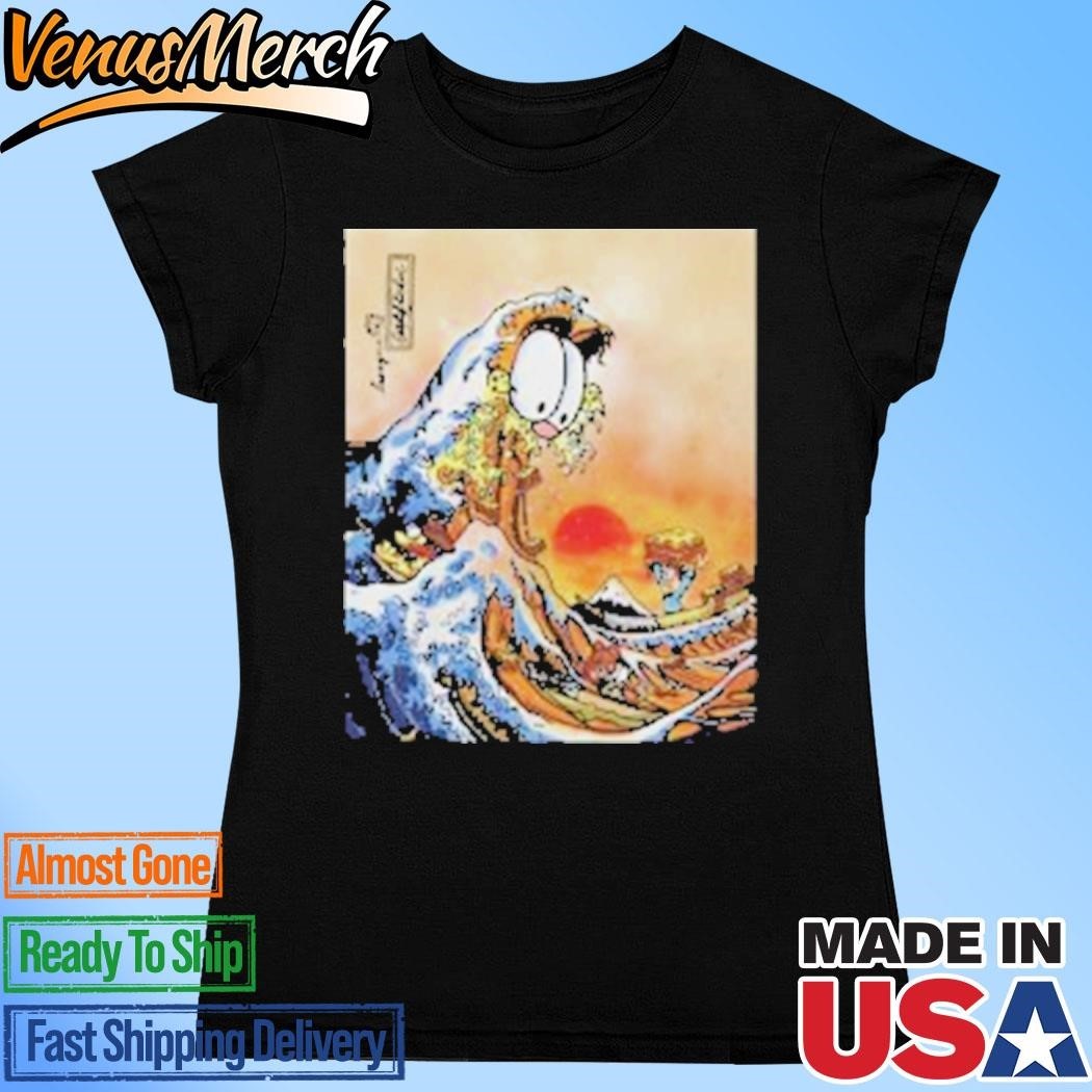 Garfield The Great Wave Of Lasagna T-shirt - Walmart.com
