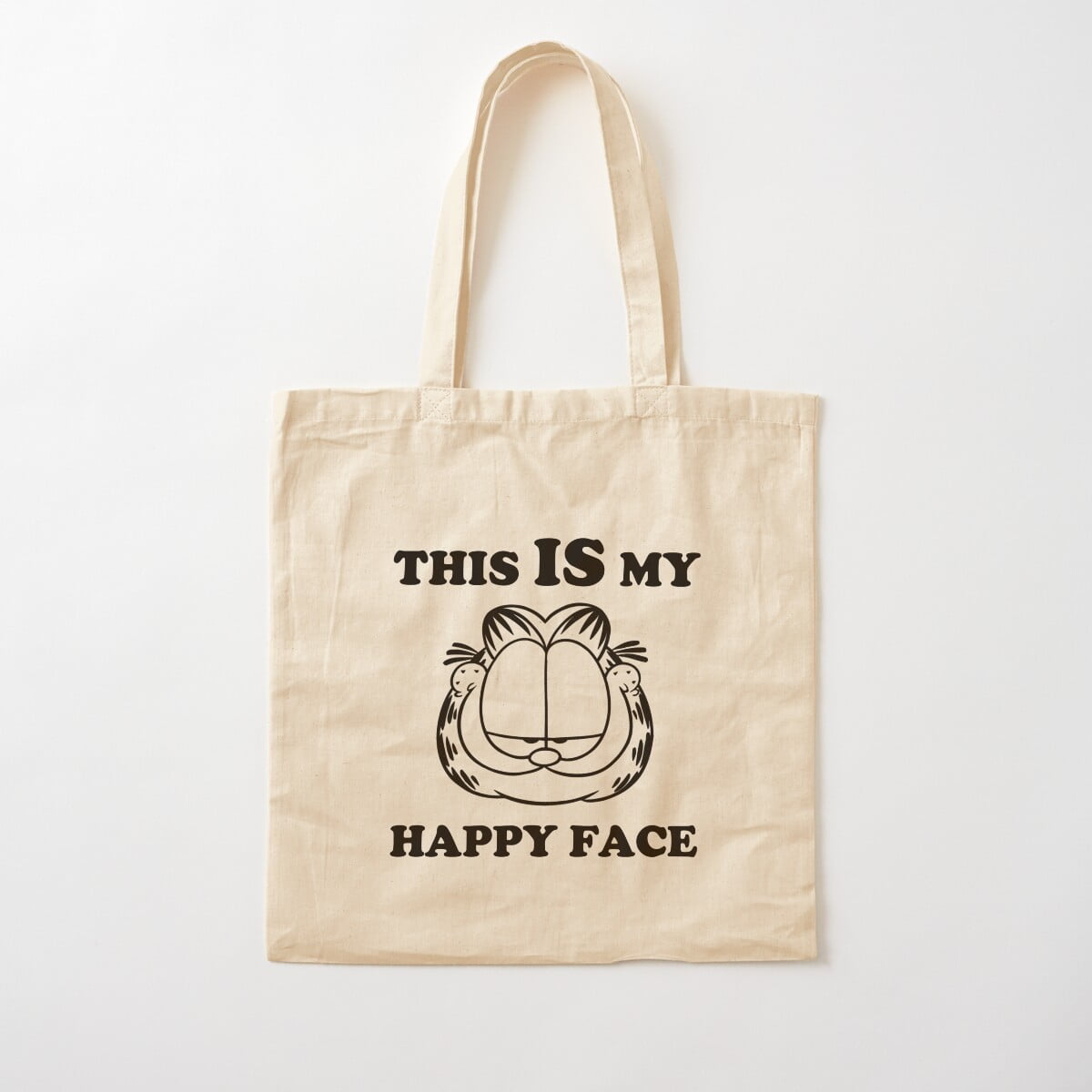 Garfield - This Is My Happy Face Perfect Gift Fan Cotton Tote Bag ...
