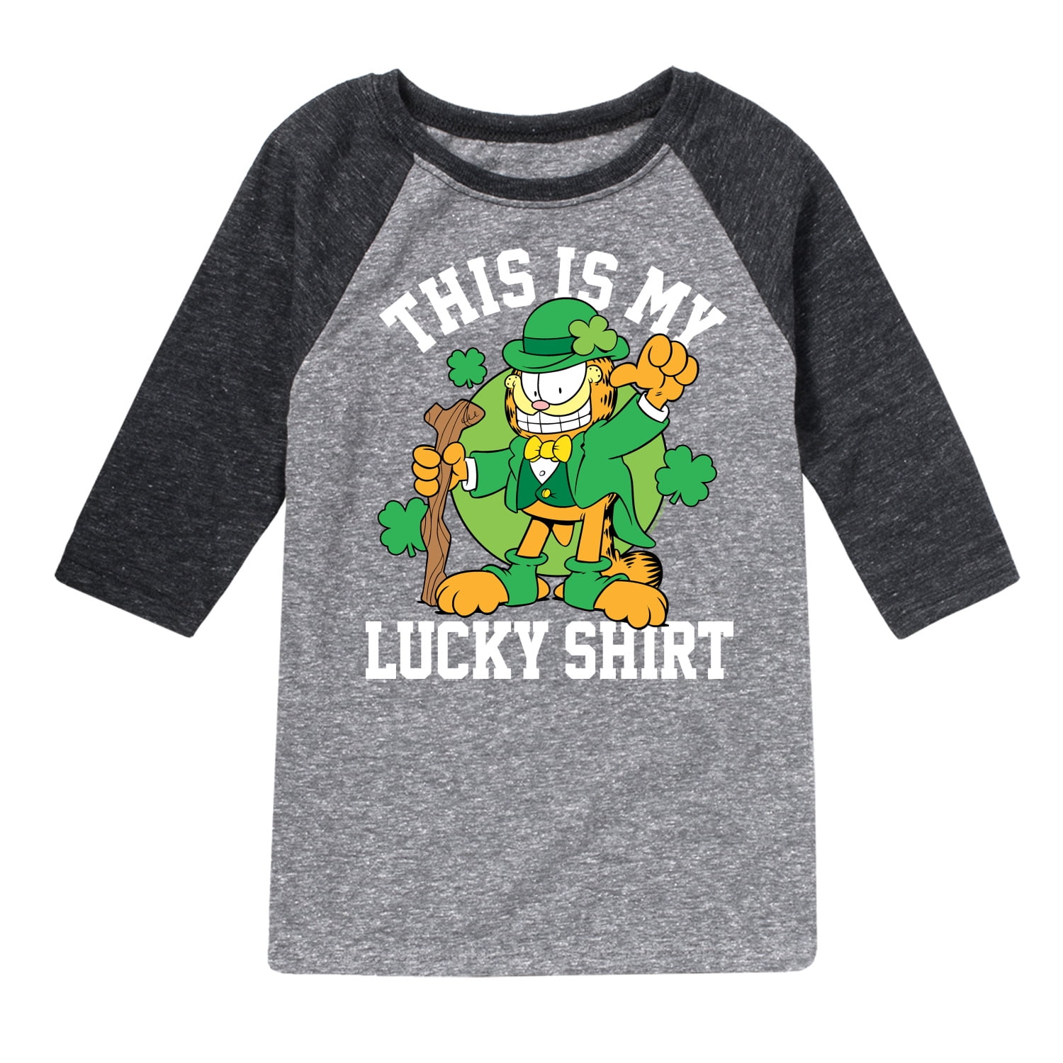 Garfield - This Is My Lucky Shirt - Toddler And Youth Raglan Graphic T ...