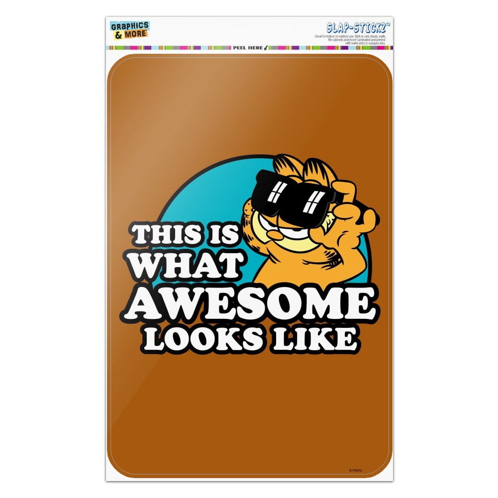 Garfield This is What Awesome Looks Like Home Business Office Sign ...
