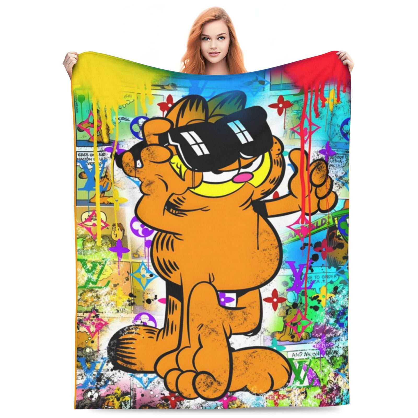 Garfield Throw Blanket Couch Bed Sofa Soft Lightweight Warm Cozy ...