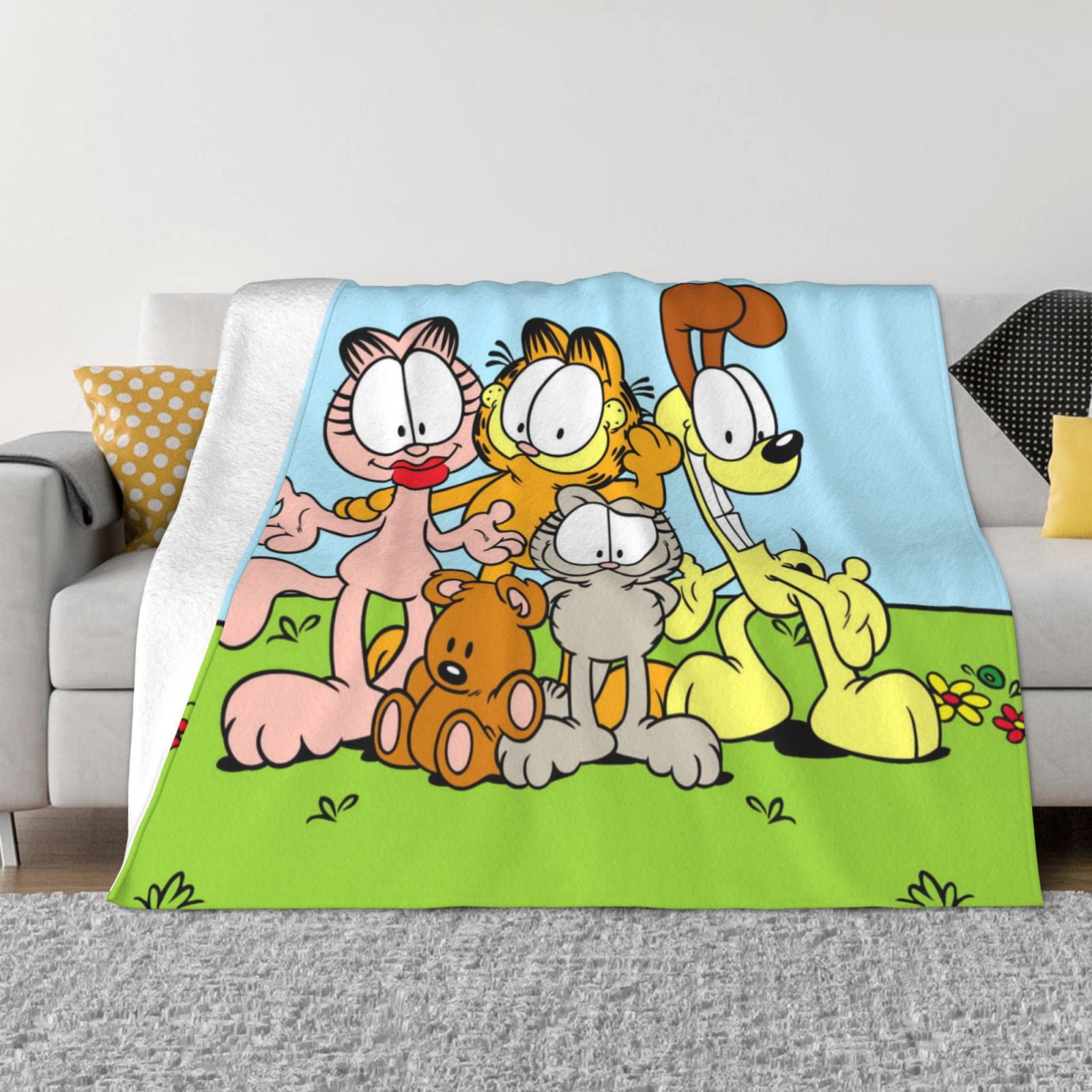 Garfield Throw Blanket Couch Bed Sofa Soft Lightweight Warm Cozy ...