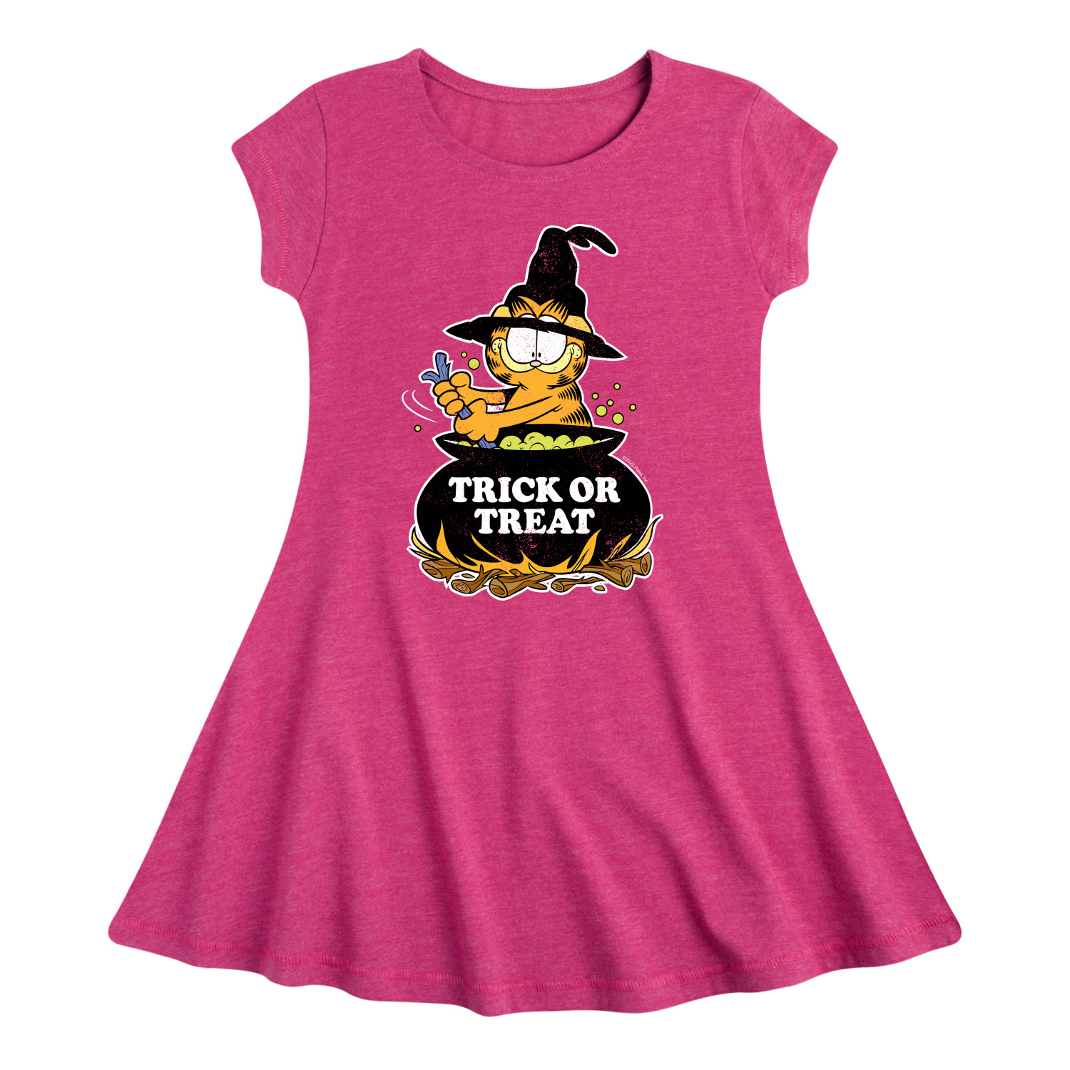 Garfield - Trick Or Treat - Toddler And Youth Girls Fit And Flare Dress ...