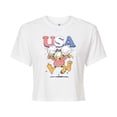 Garfield - USA Cheer - Juniors Cropped Graphic T-Shirt - Walmart.com