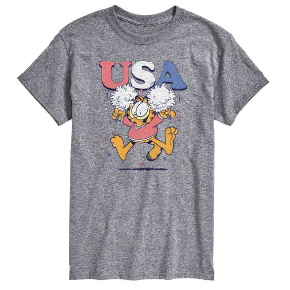 Garfield - USA Cheer - Men's Short Sleeve Graphic T-Shirt - Walmart.com