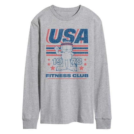 Garfield - USA Fitness Garfield - Men's Long Sleeve Graphic T-Shirt ...