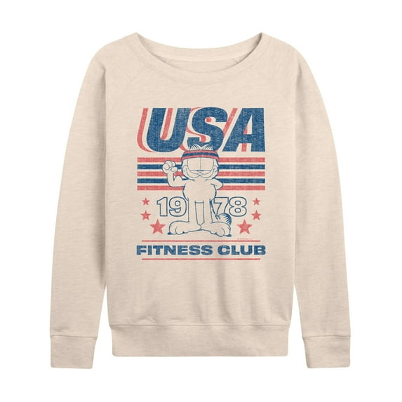 Garfield - USA Fitness Garfield - Women's French Terry Long Sleeve ...