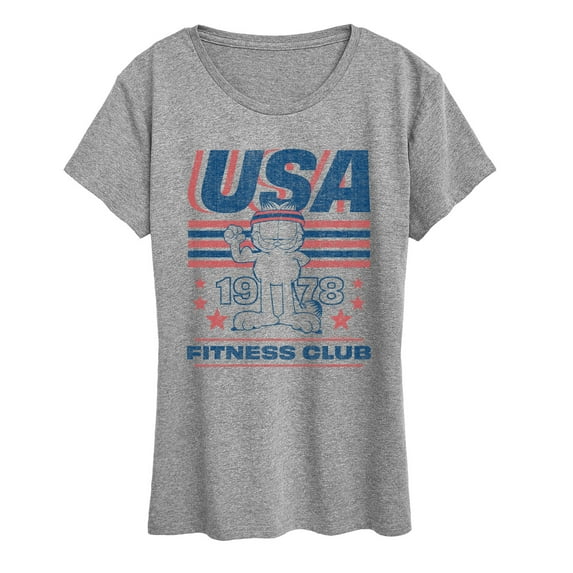 Garfield - USA Fitness Garfield - Women's Short Sleeve Graphic T-Shirt ...