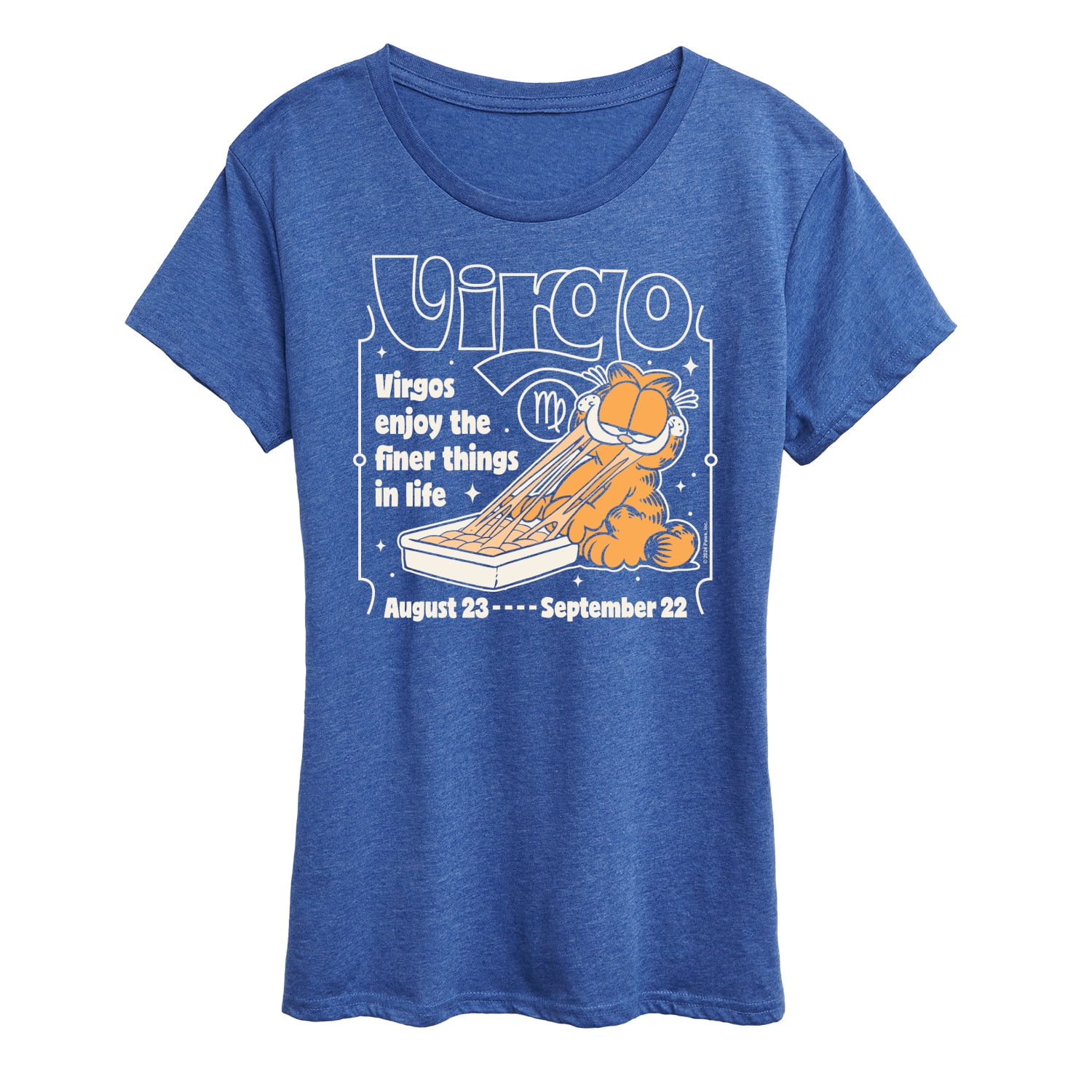 Garfield - Virgo Garfield Astrology - Womens Short Sleeve Graphic T ...