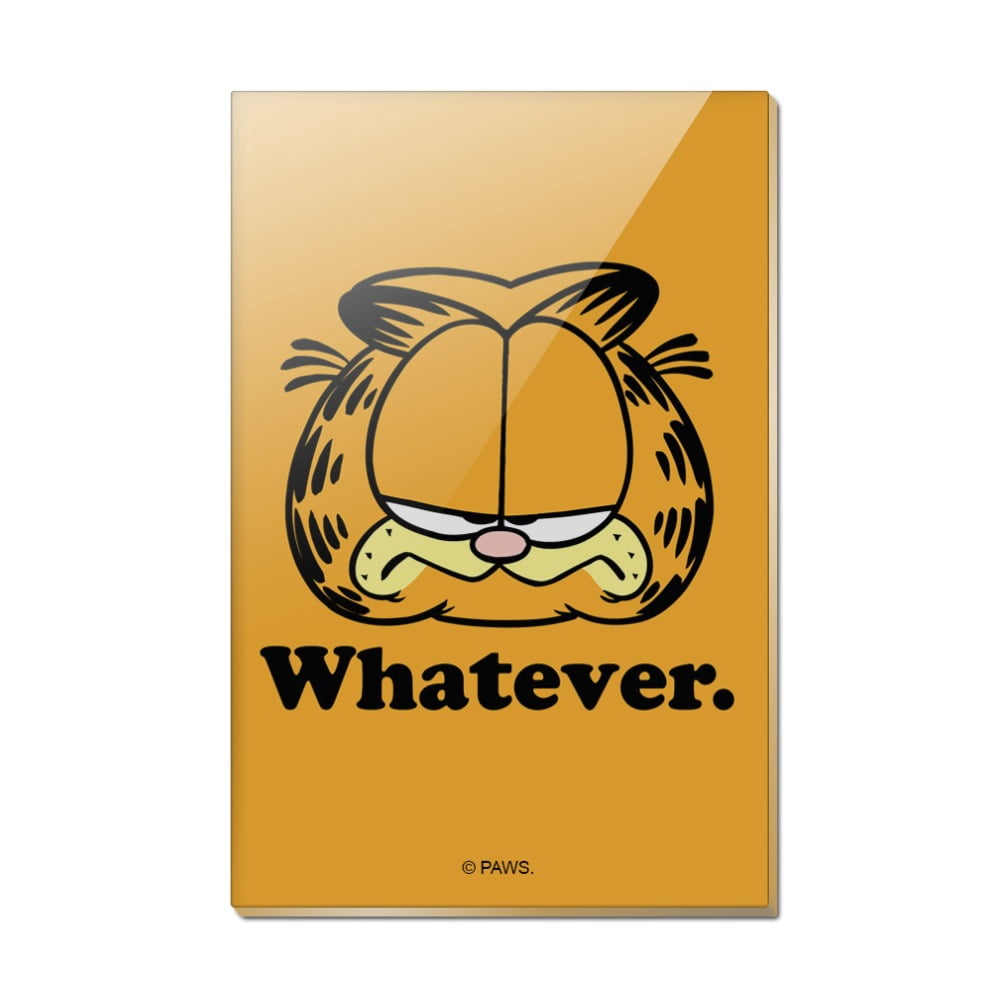 Garfield Whatever Face Rectangle Acrylic Fridge Refrigerator Magnet ...