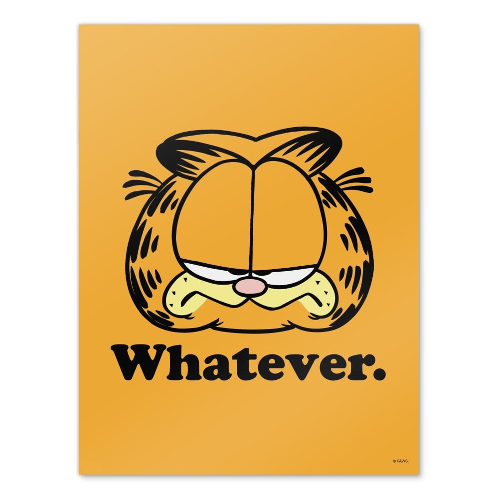 Garfield Whatever Face Wall Art Picture Paper Poster Décor Home ...