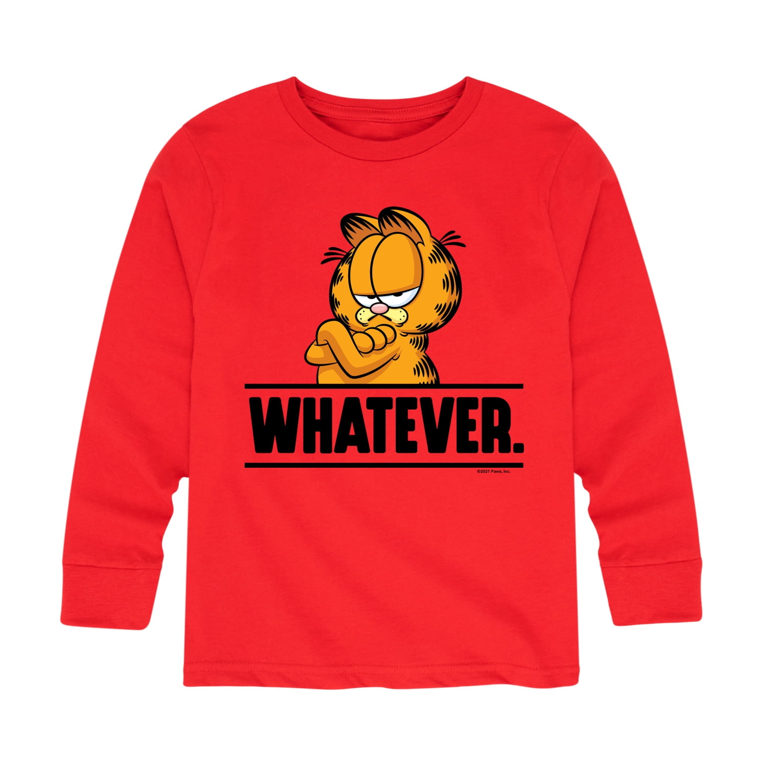 Garfield - Whatever - Toddler And Youth Long Sleeve Graphic T-Shirt ...