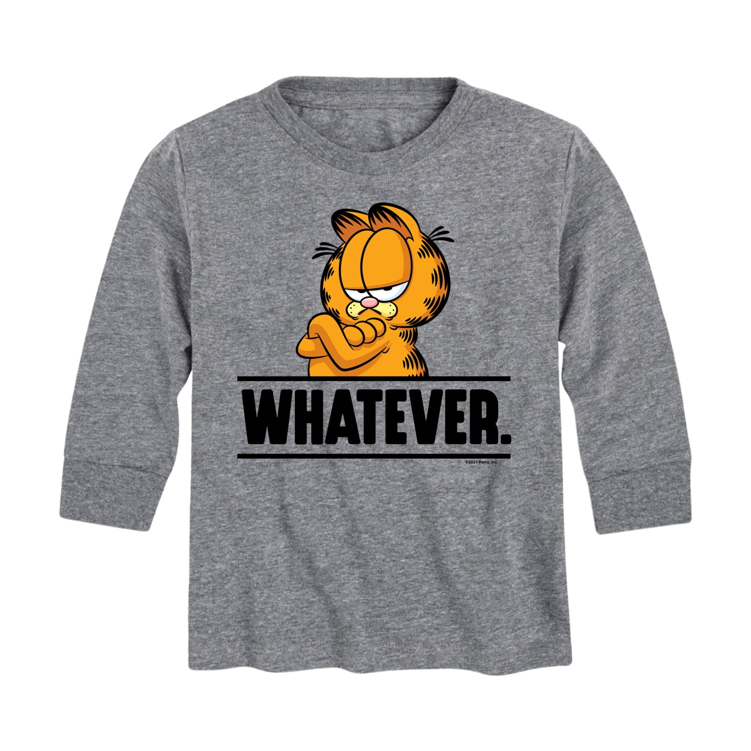 Garfield - Whatever - Toddler And Youth Long Sleeve Graphic T-Shirt ...