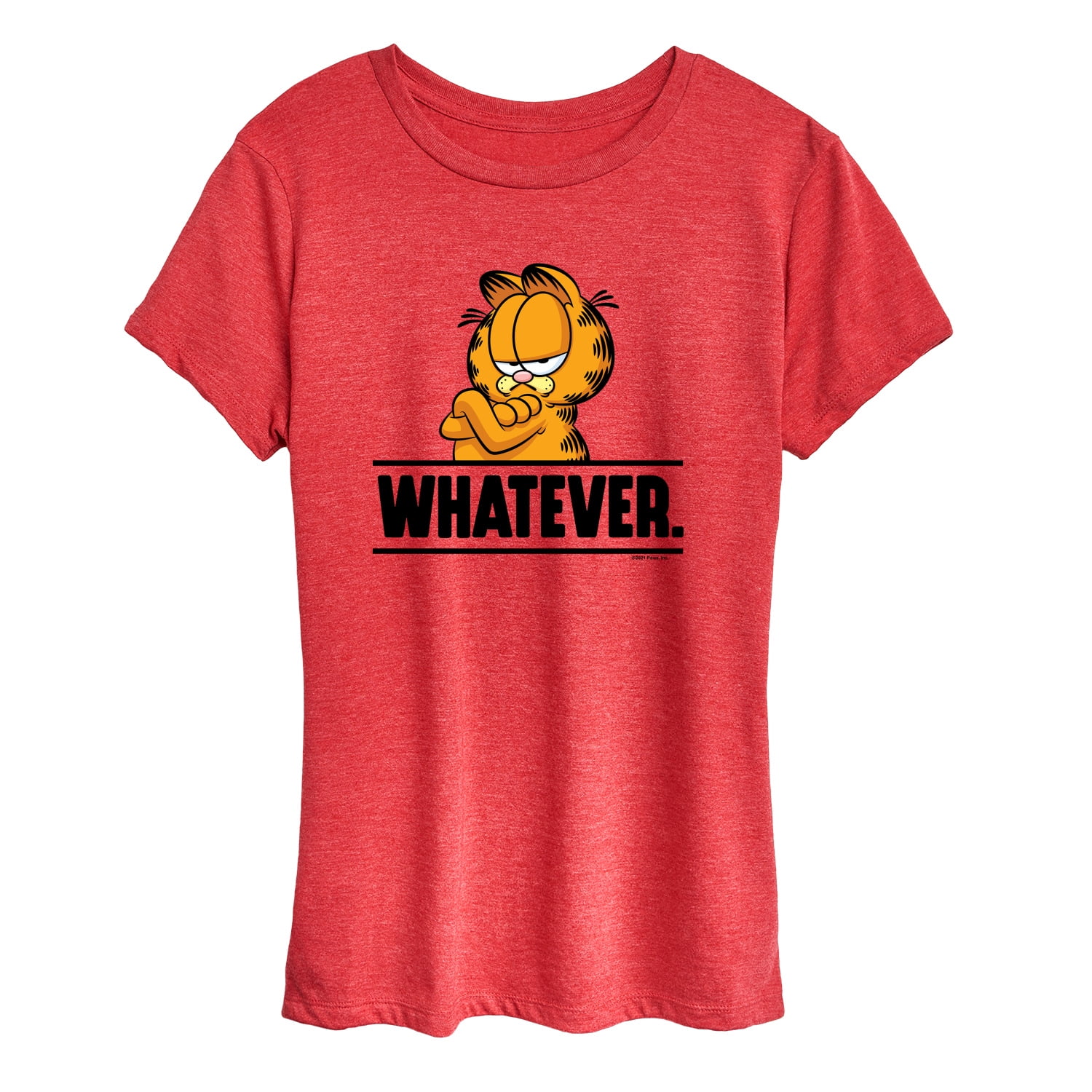 Garfield - Whatever - Women's Short Sleeve Graphic T-Shirt - Walmart.com