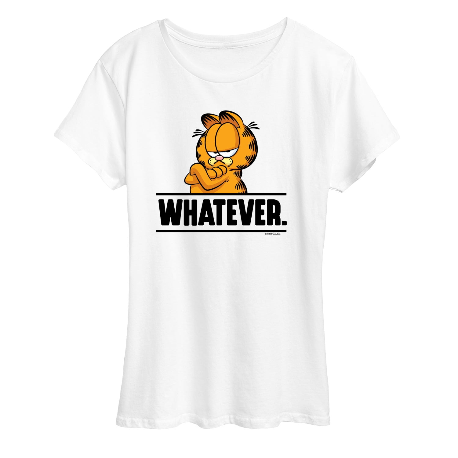 Garfield - Whatever - Women's Short Sleeve Graphic T-Shirt - Walmart.com