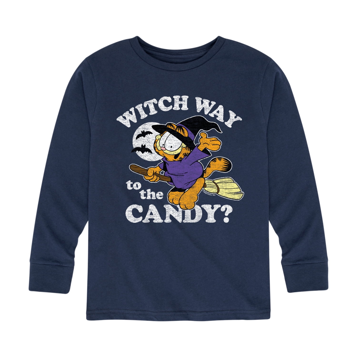 Garfield - Witch Way To The Candy - Toddler And Youth Long Sleeve ...