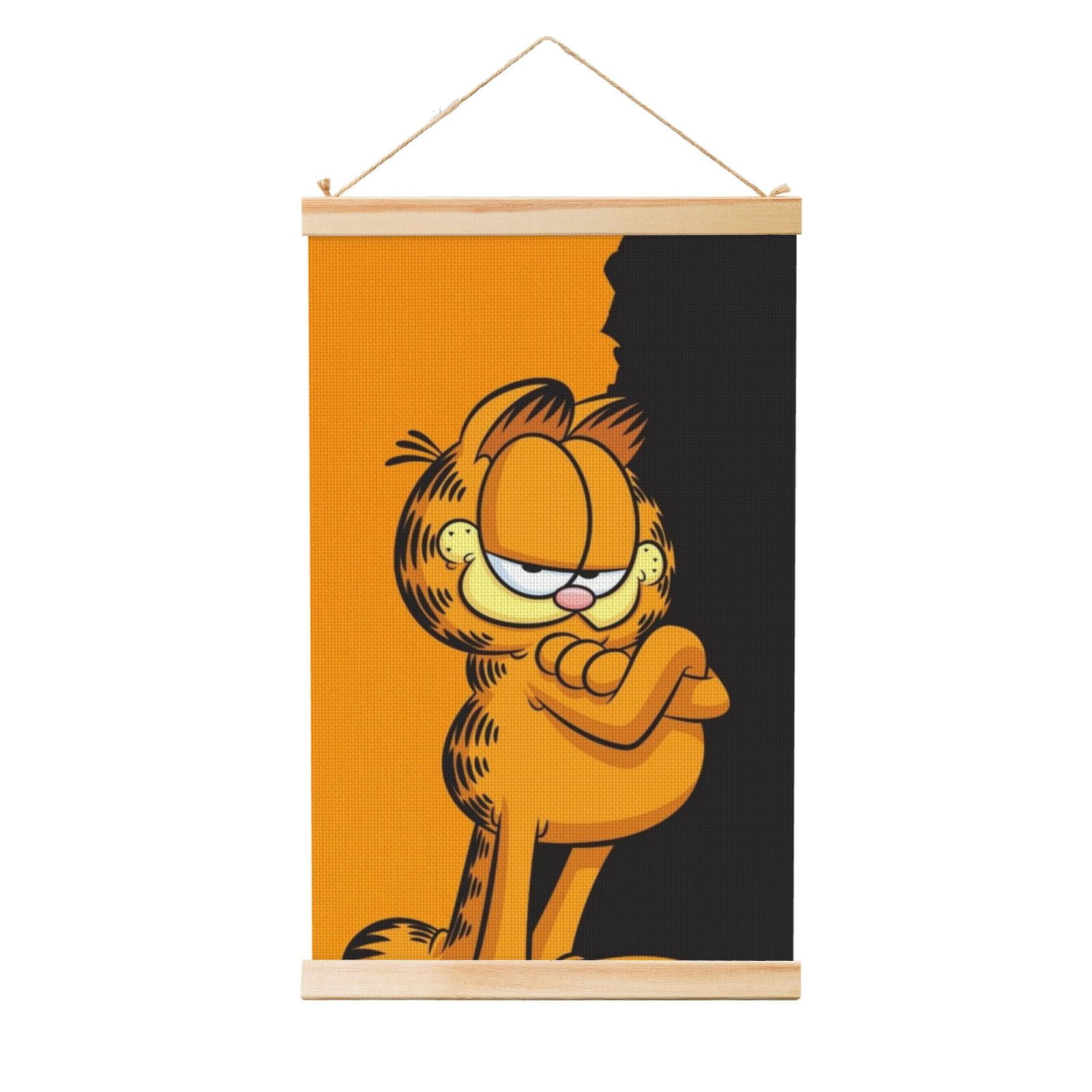 Garfield Wooden Shaft Hanging Poster Home Decor Poster Wall Art ...