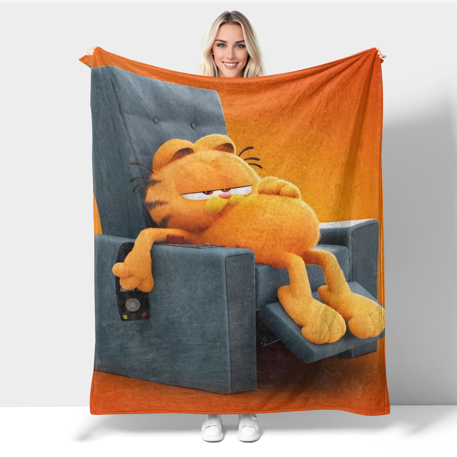 Garfield and Friends Throw Blanket | Soft Polyester Cover For Sofa, Bed ...