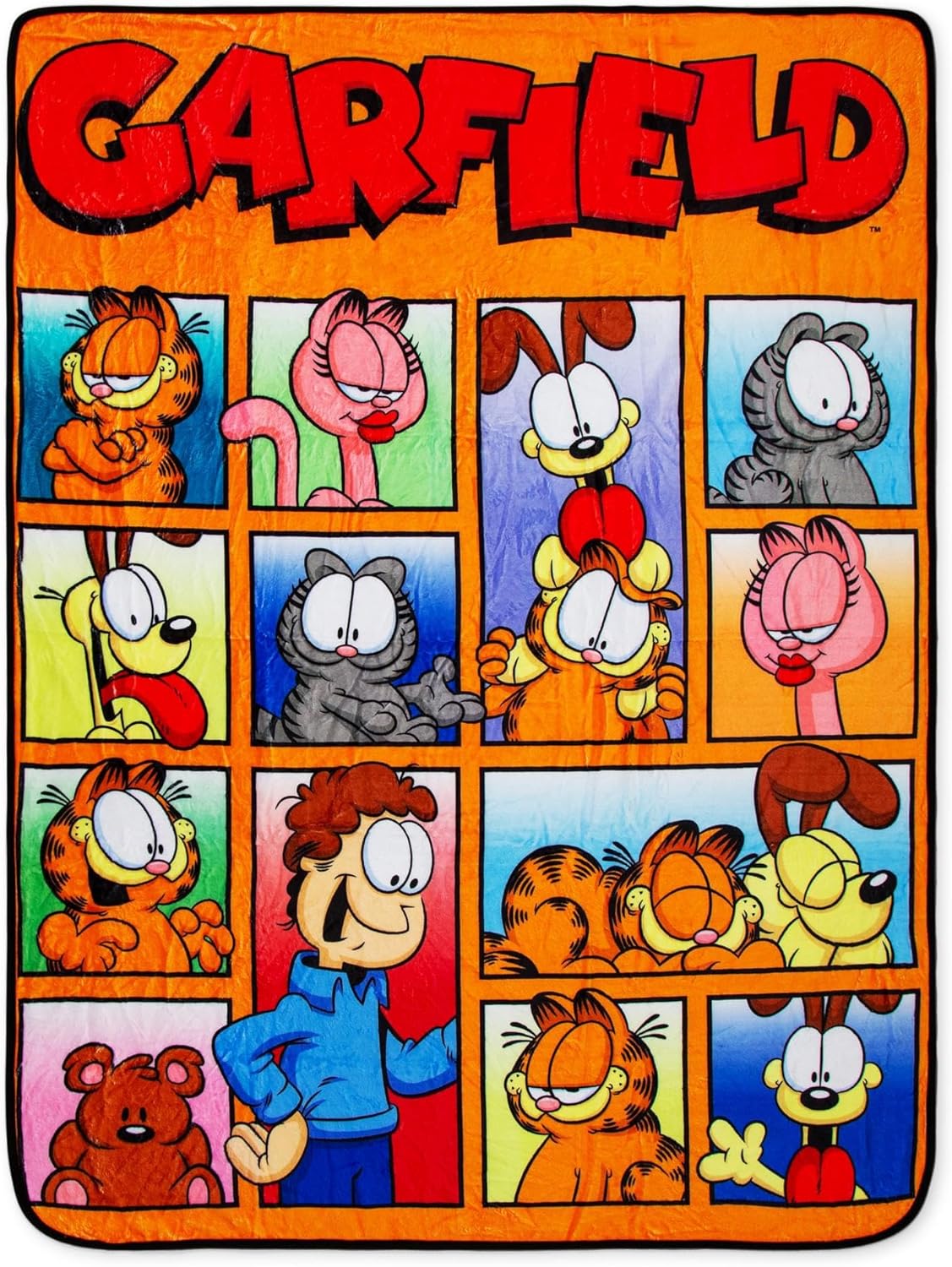 Garfield and Friends Throw Blanket | Soft Polyester Cover For Sofa, Bed ...