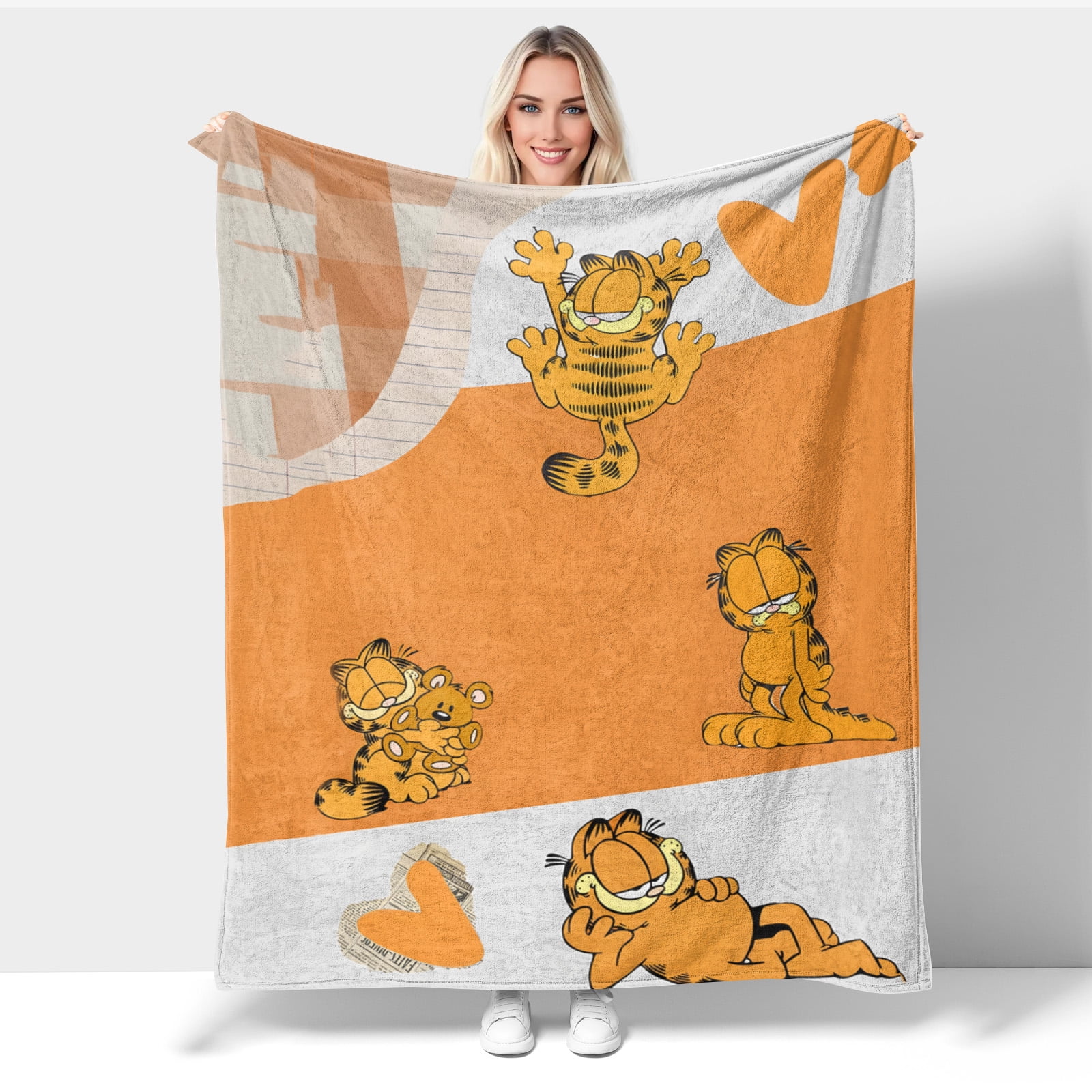 Garfield and Friends Throw Blanket | Soft Polyester Cover For Sofa, Bed ...
