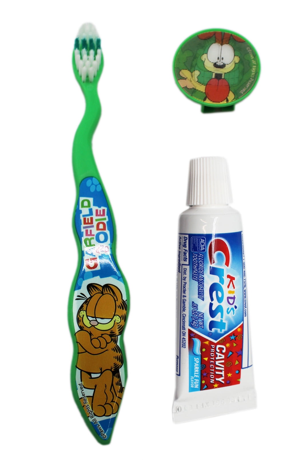 Garfield and Odie Toothbrush and Toothpaste Travel Kit (Green ...