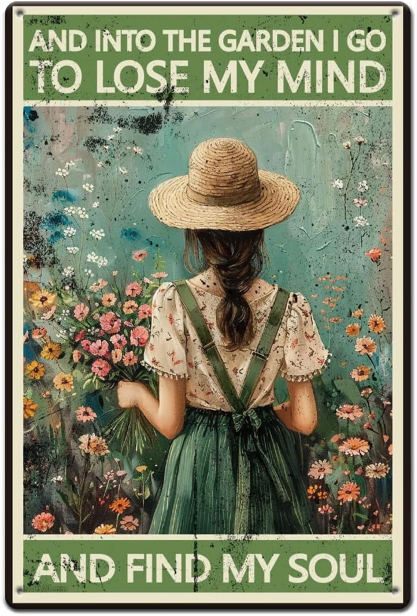 Gargen Girl Tin Sign Girl Back View Metal Tin Signs Lose My Mind Find ...