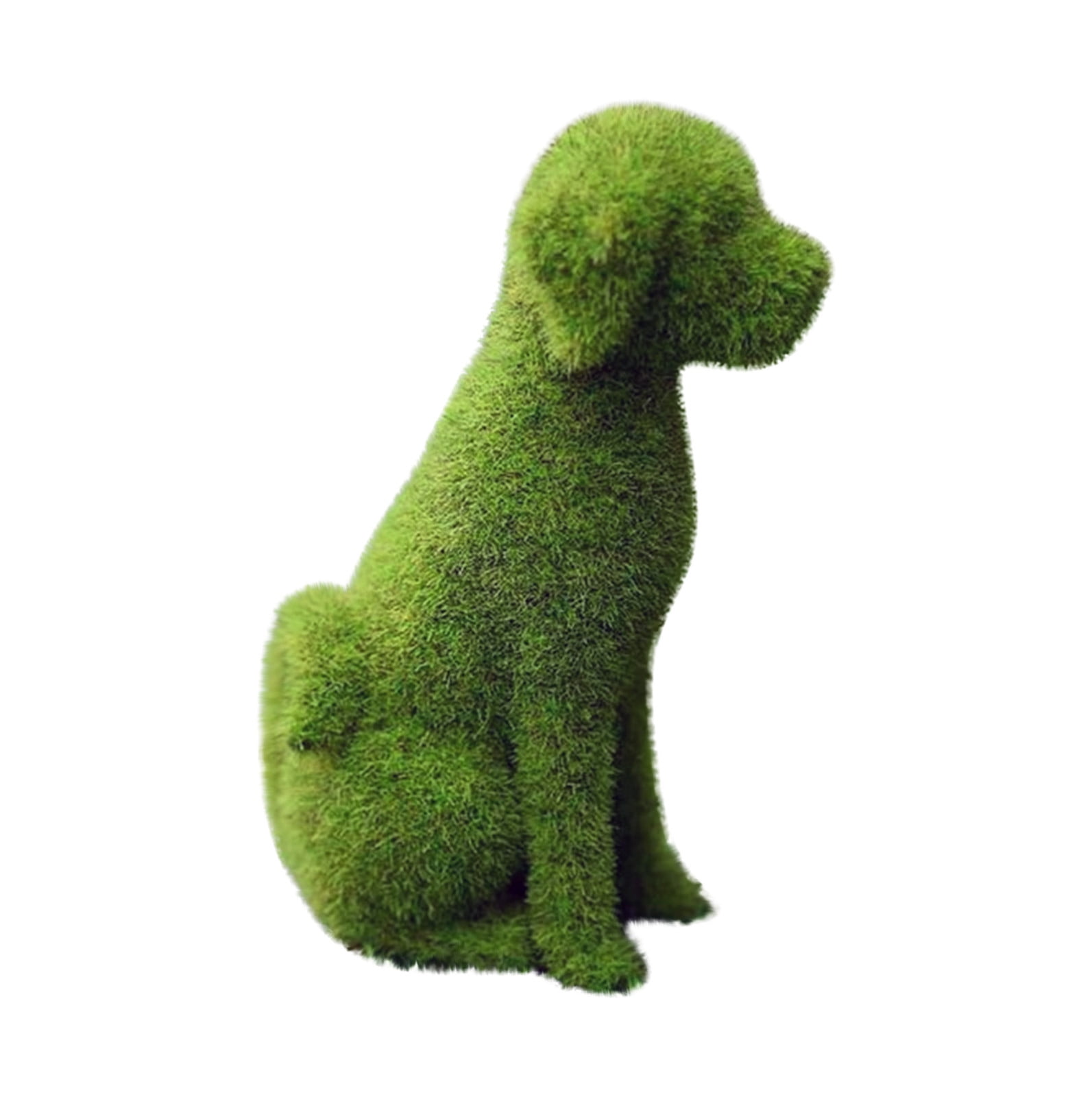 Gargen Statues Artificial Lawn Ornaments Dog Statues Flocking Dog ...
