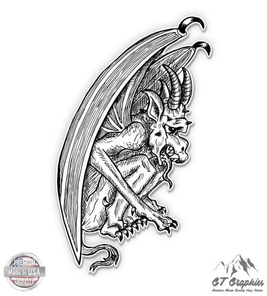 Gargoyle - 5" Vinyl Sticker - For Car Laptop I-Pad - Waterproof Decal ...