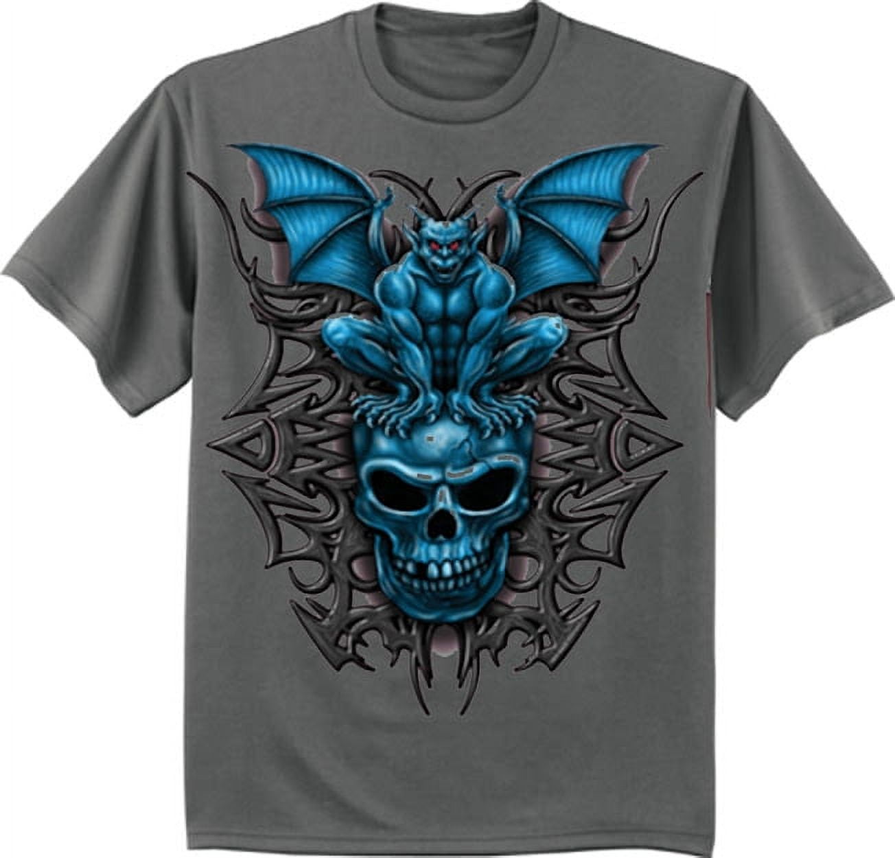 Gargoyle Skull Shirt Mens Graphic Tee - Walmart.com