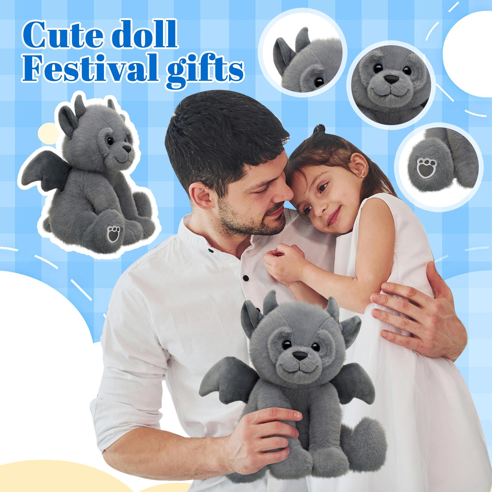 Gargoyle Teddy Bear Stuffed Animal Build An Bear Plush Toy 11.81 In Cool Bear Plush Toys Holiday ...