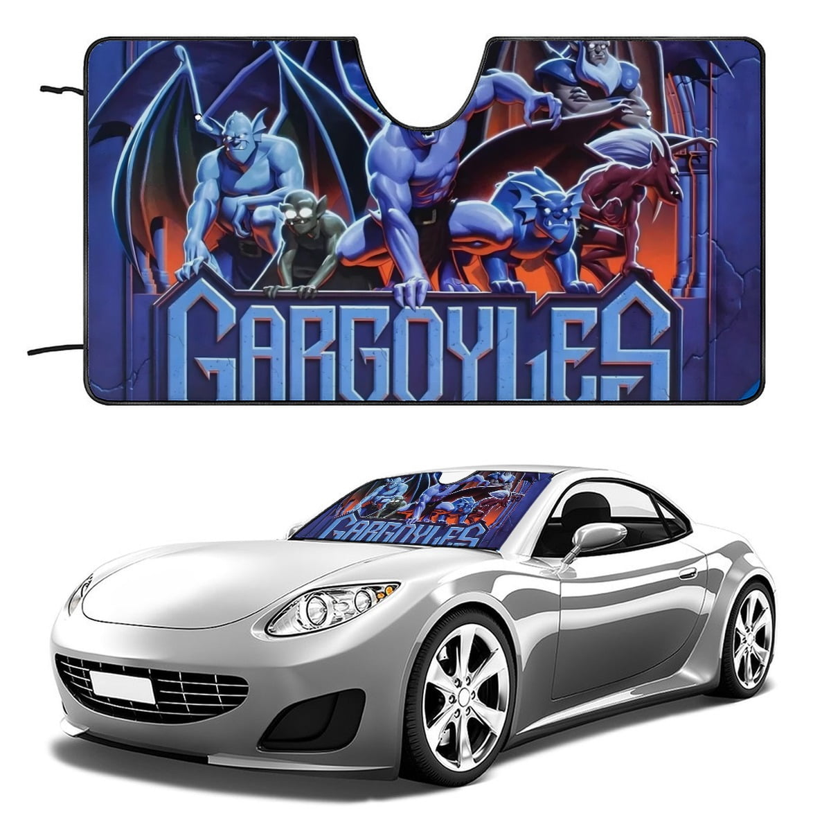 Gargoyles-theme Windshield Sun Shade Front Protector Folding Car Sun ...