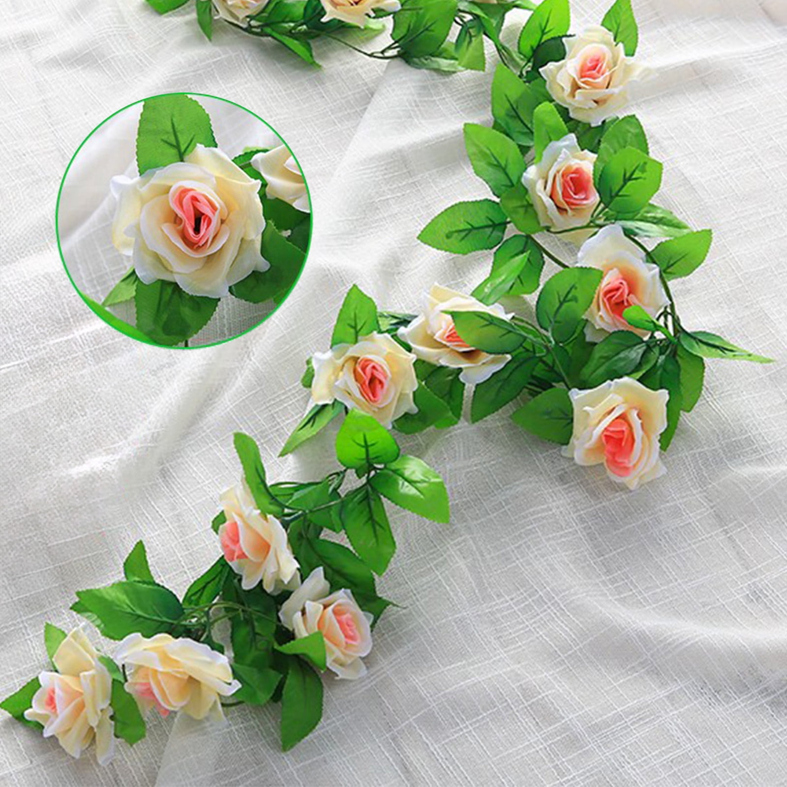 Garland Artificial Wildflower - Arch Vines Fake Spring Floral Garland ...