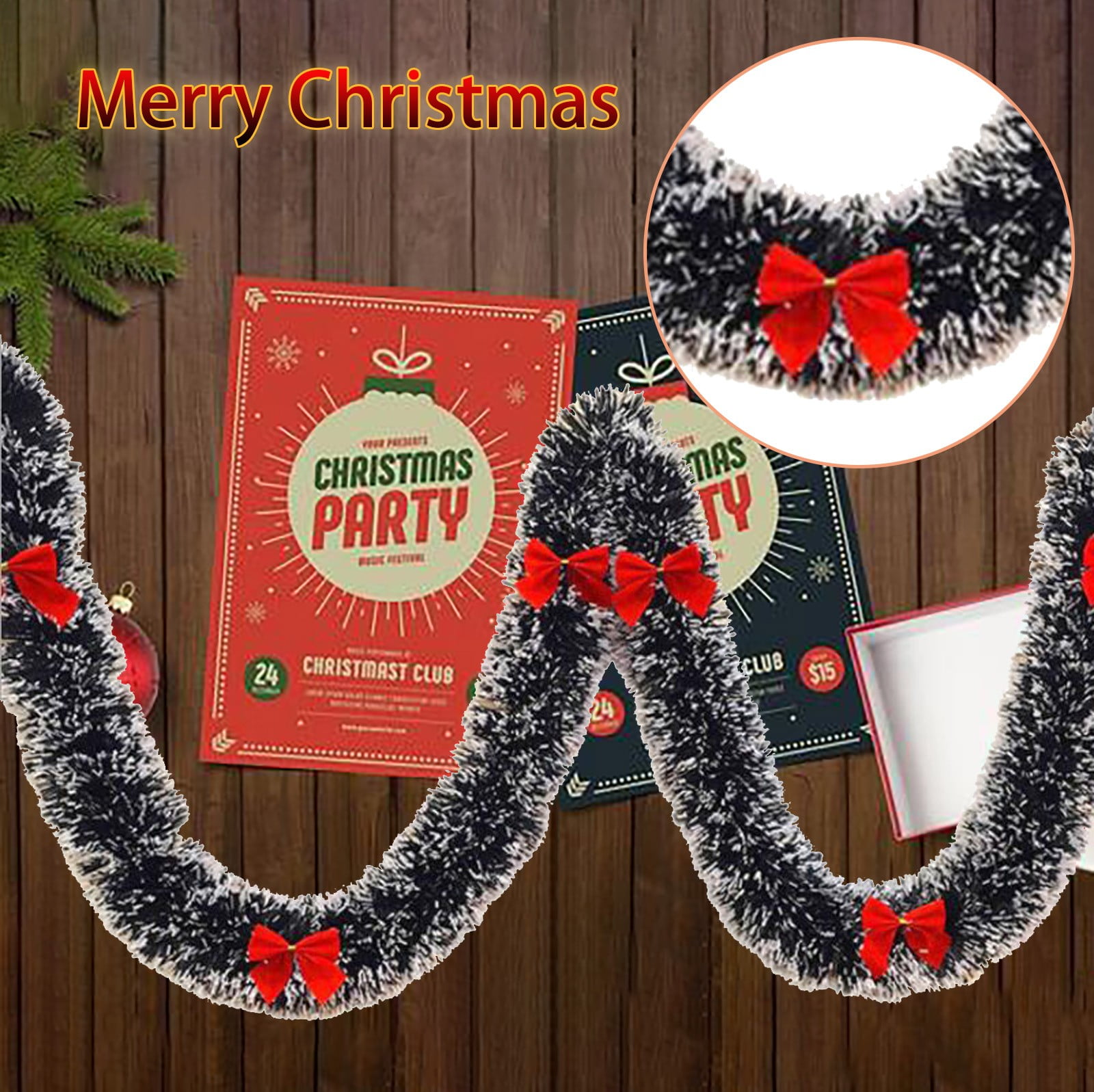 Garland Bead Stocking Hangers Ties Balsam Garland Battery Action Figure ...