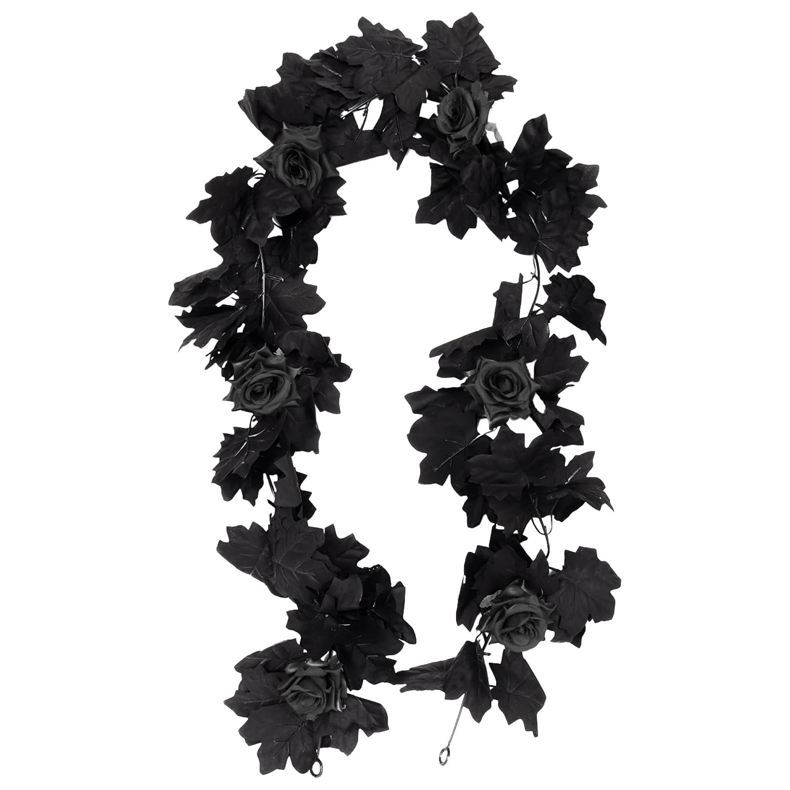 Garland - Black Artificial Flower Garland Rose Vine Hanging Rose Vines ...