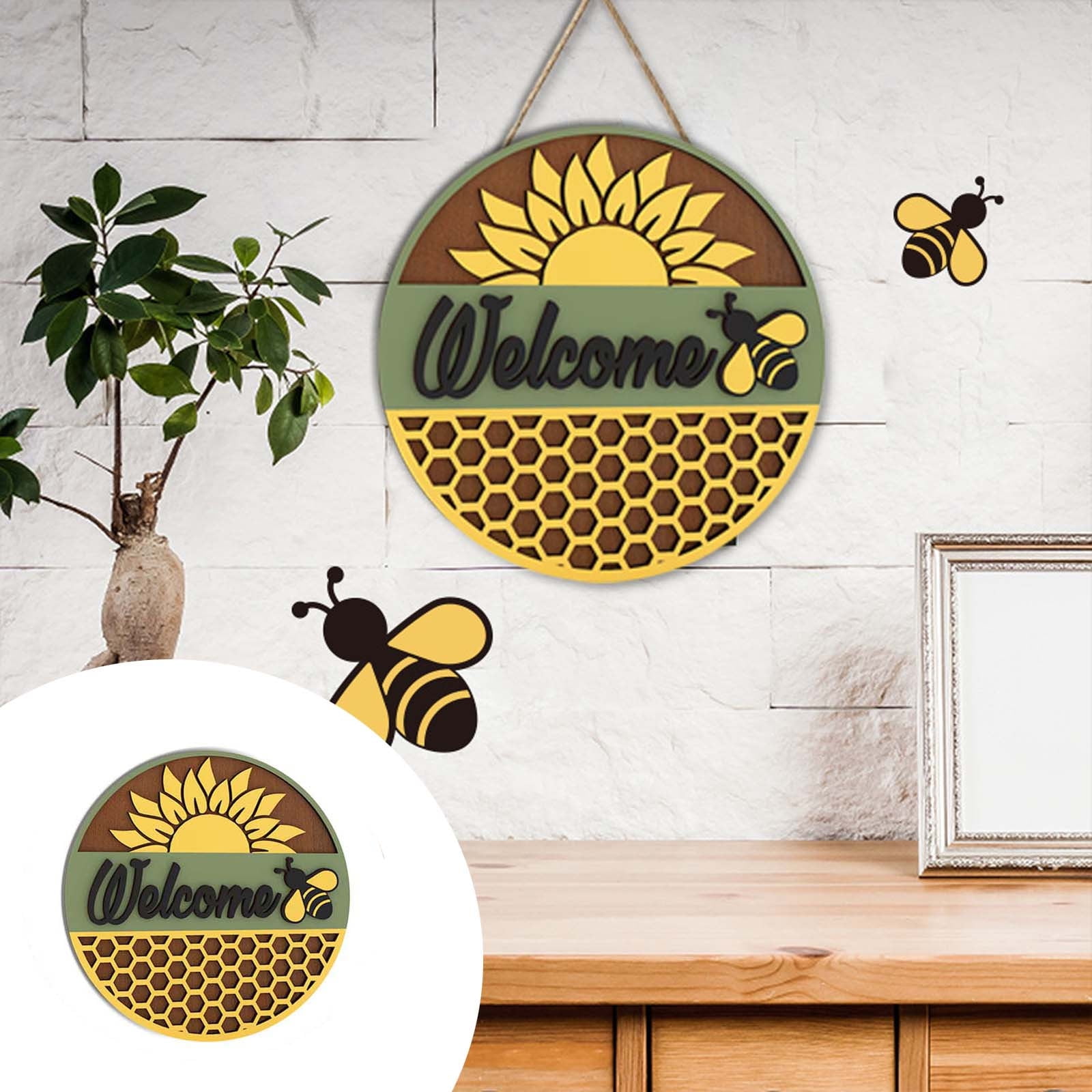 Garland Funny Front Door Sunflower Sign Decorative Hanging Sign Pendant ...